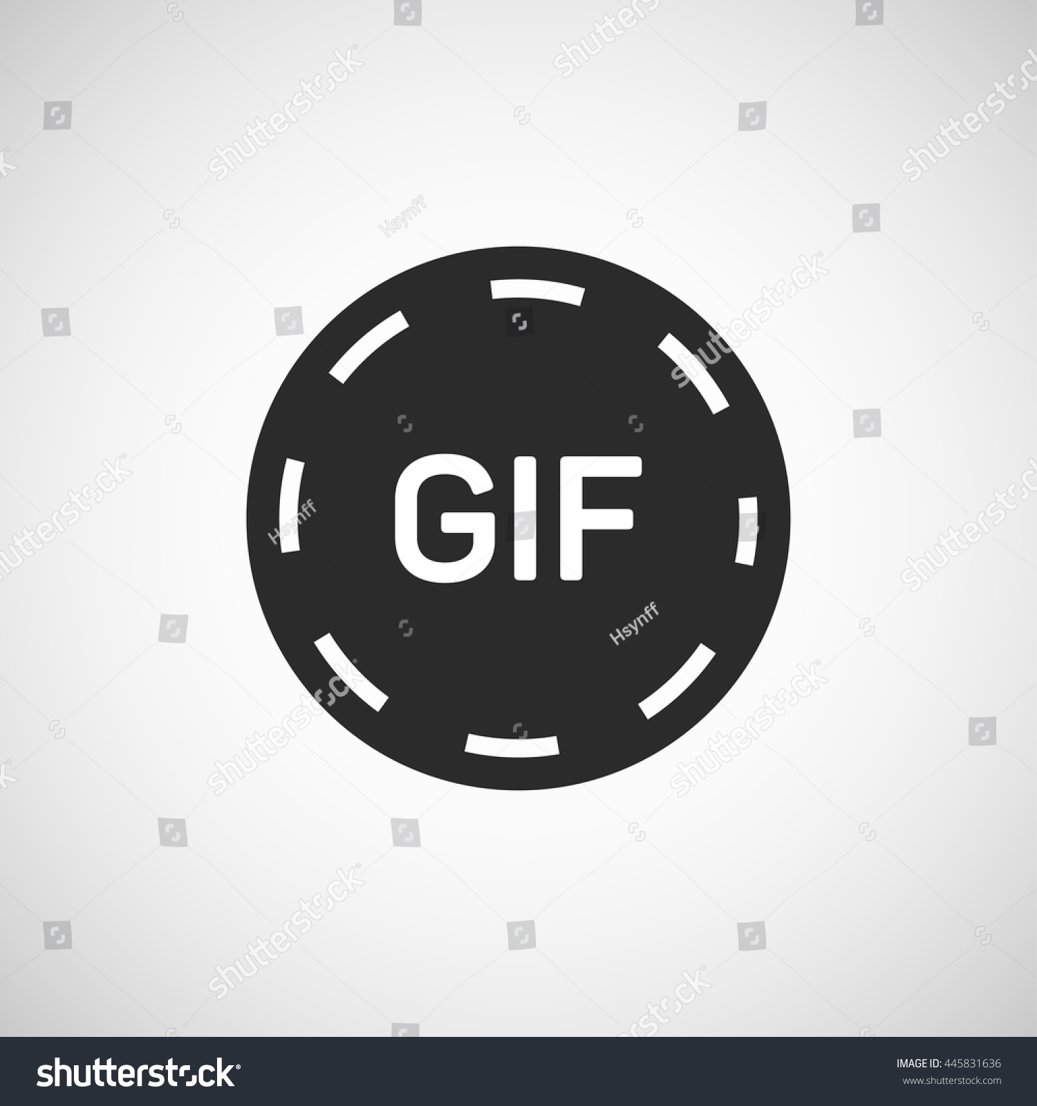 Gif Animation Button Icon Stock Vector 445831636 - Shutterstock