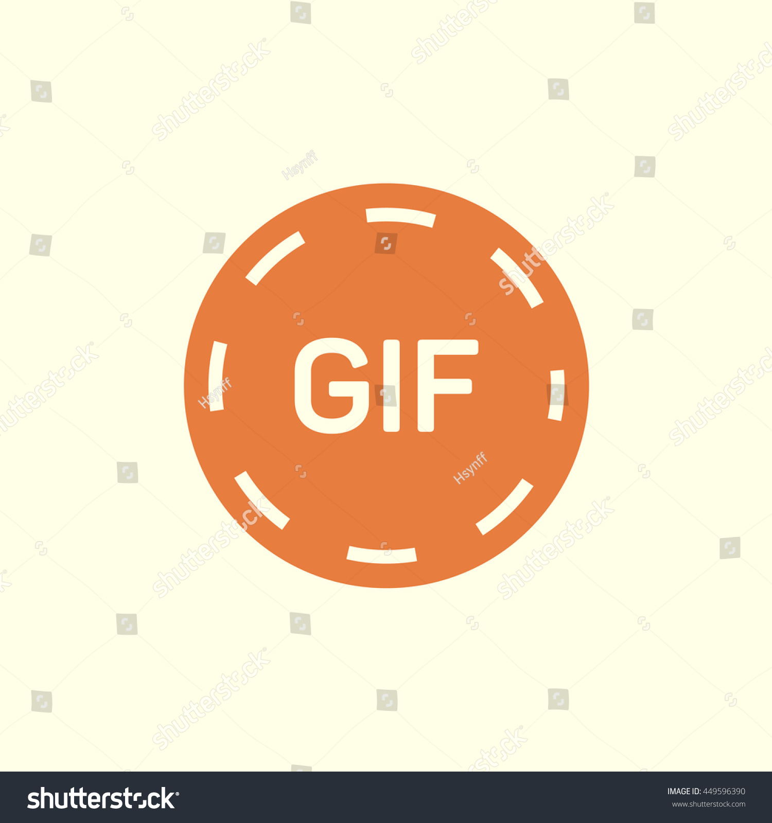 Gif Animation Button Icon Stock Vector (Royalty Free) 449596390 ...