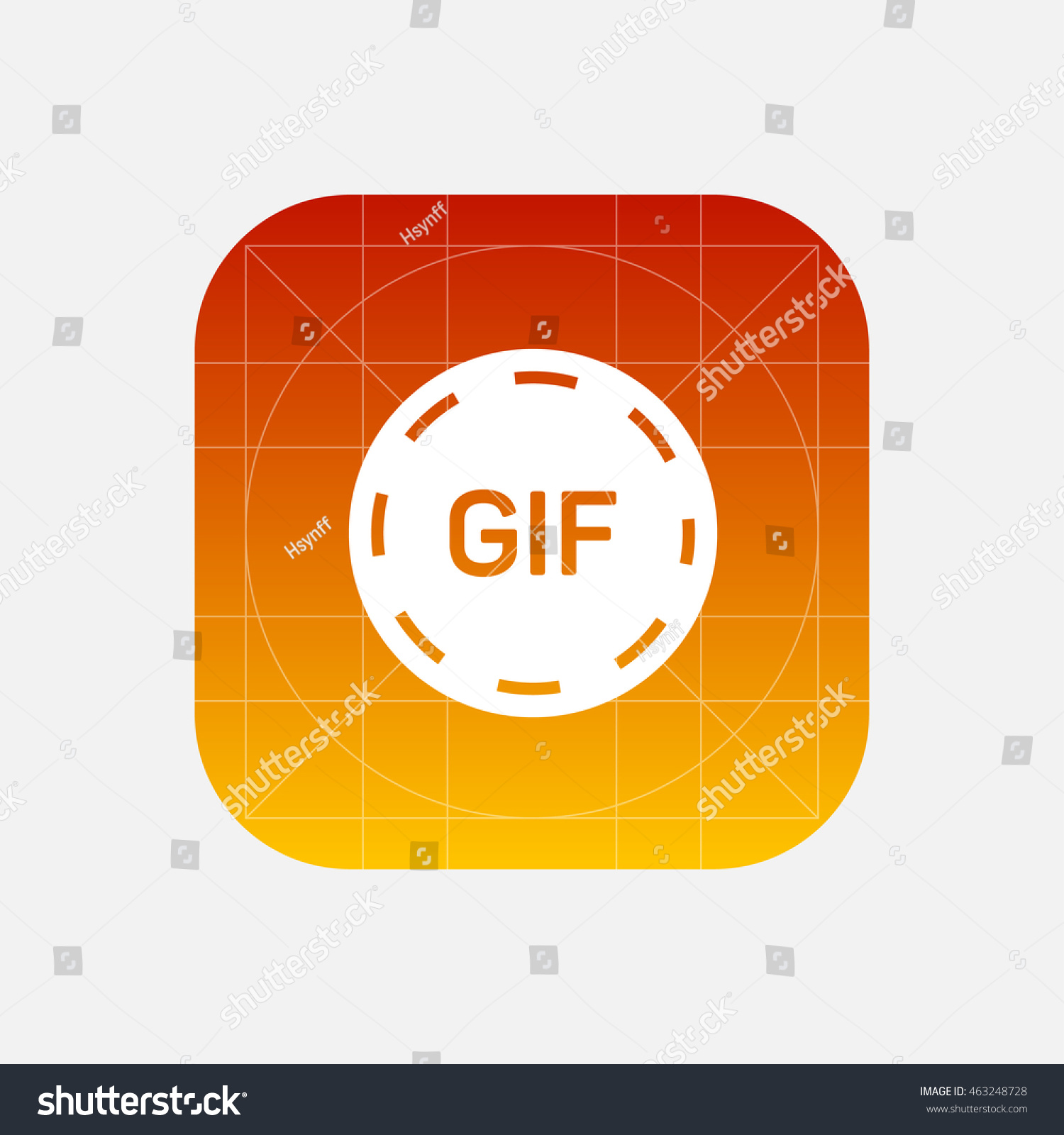 Gif Animation Button Icon: เวกเตอร์สต็อก (ปลอดค่าลิขสิทธิ์) 463248728