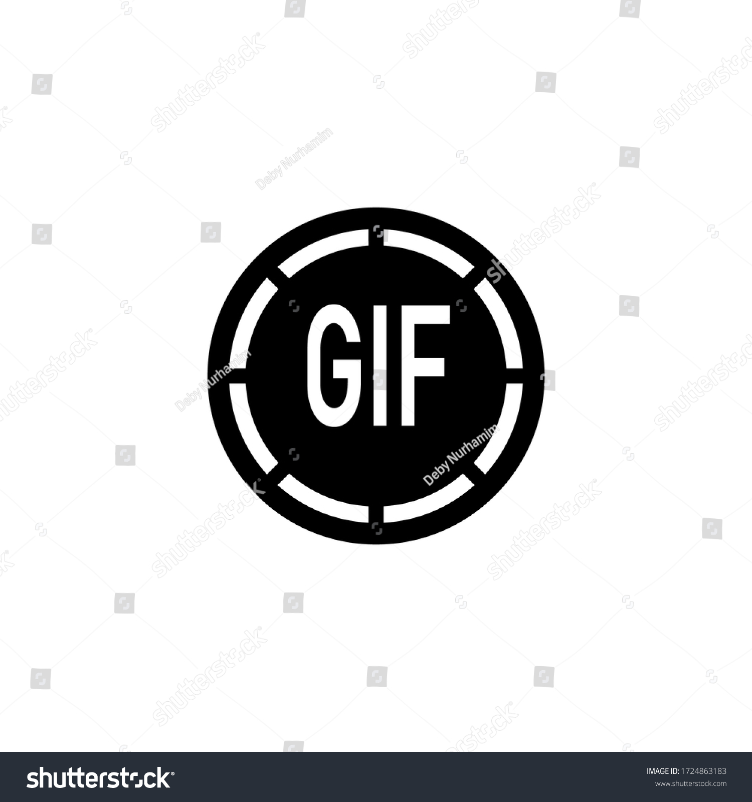 Gif Circle Vector Icon On Eps Stock Vector (Royalty Free) 1724863183
