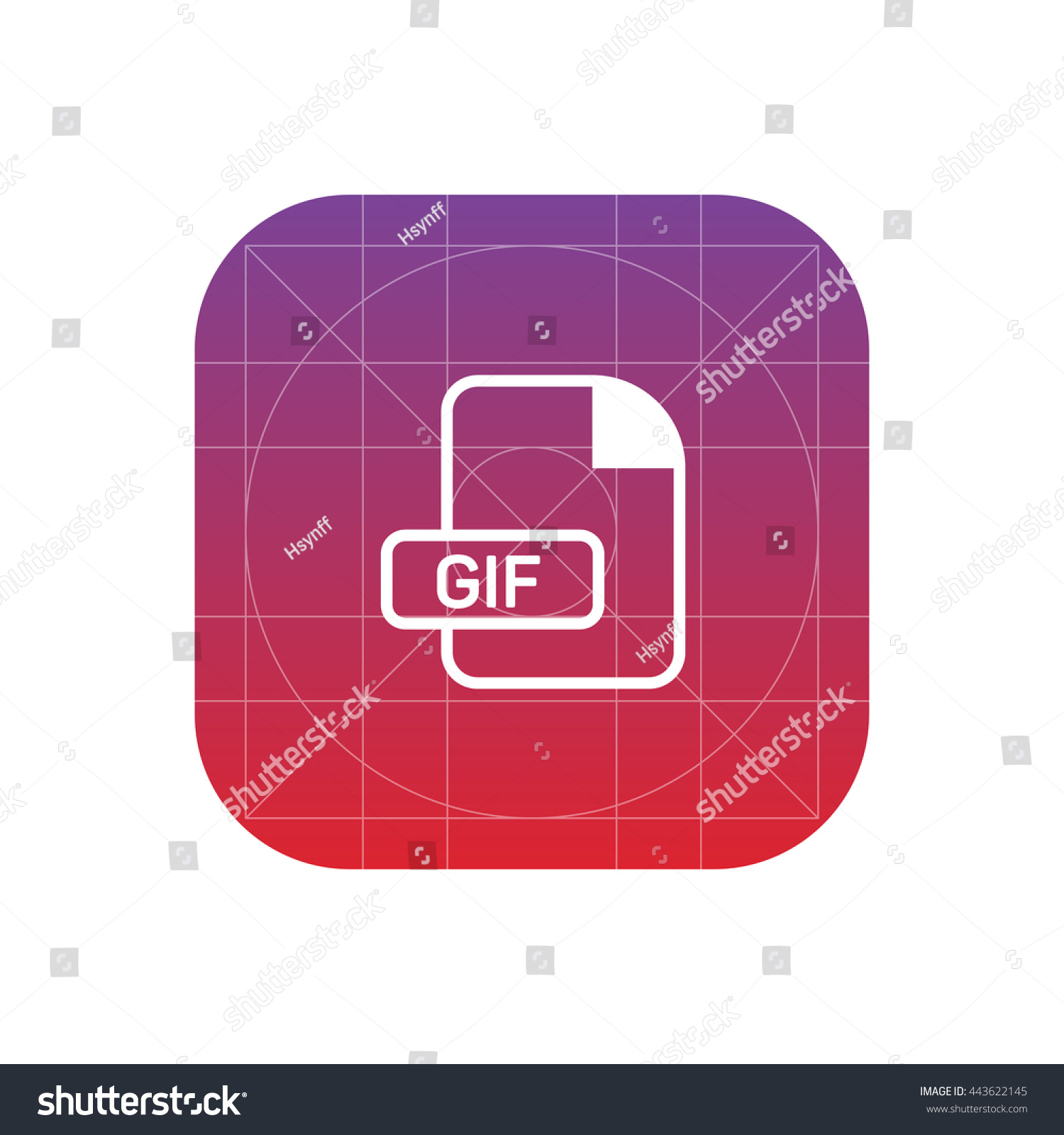 Gif File Format Icon: เวกเตอร์สต็อก (ปลอดค่าลิขสิทธิ์) 443622145 ...