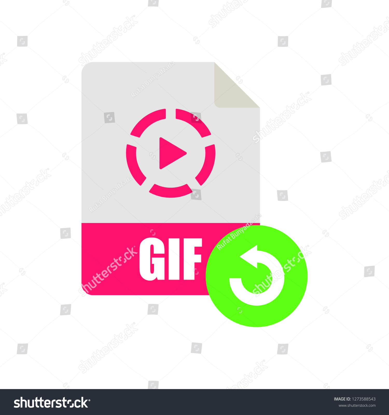 Gif Format Backup Icon Stock Vector (Royalty Free) 1273588543