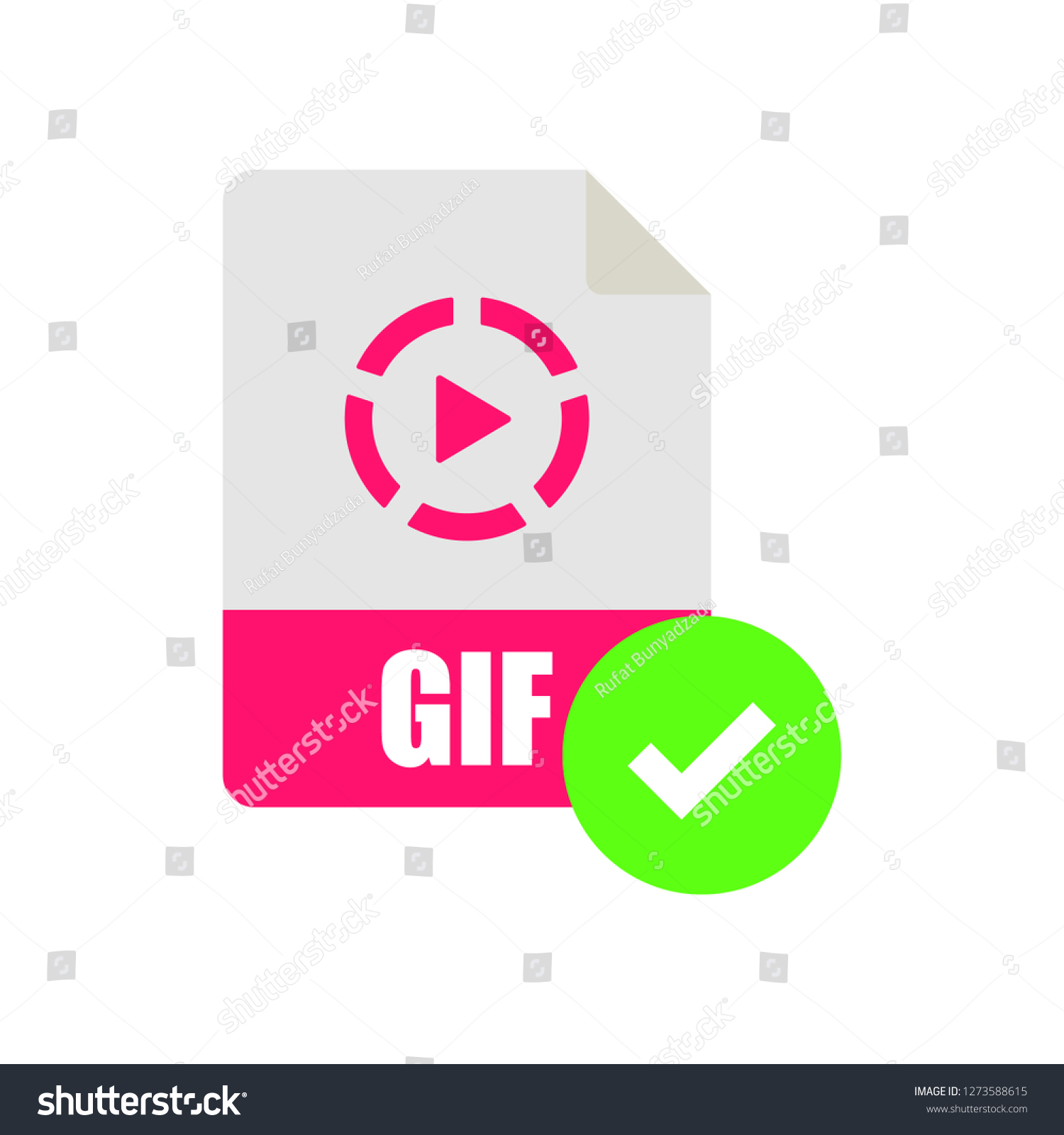 Gif Format Complete Icon Stock Vector (Royalty Free) 1273588615 ...