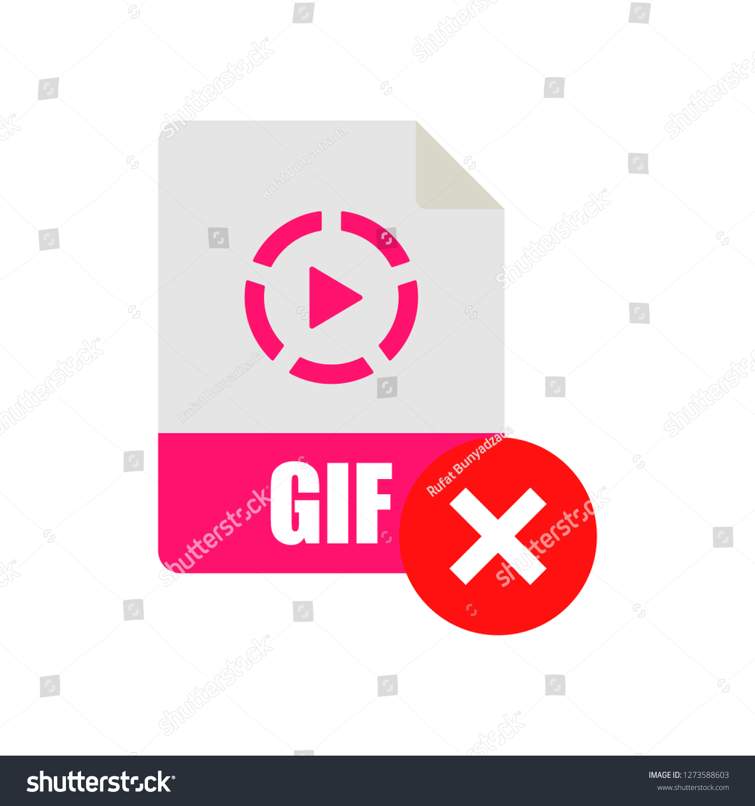 Gif Format Delete Icon 스톡 벡터(로열티 프리) 1273588603 | Shutterstock