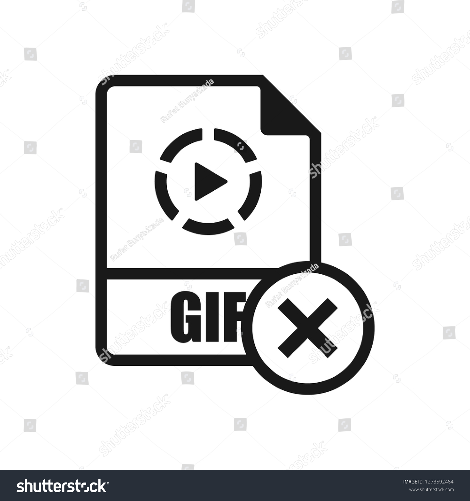 Gif Format Delete Icon Stock Vector (Royalty Free) 1273592464