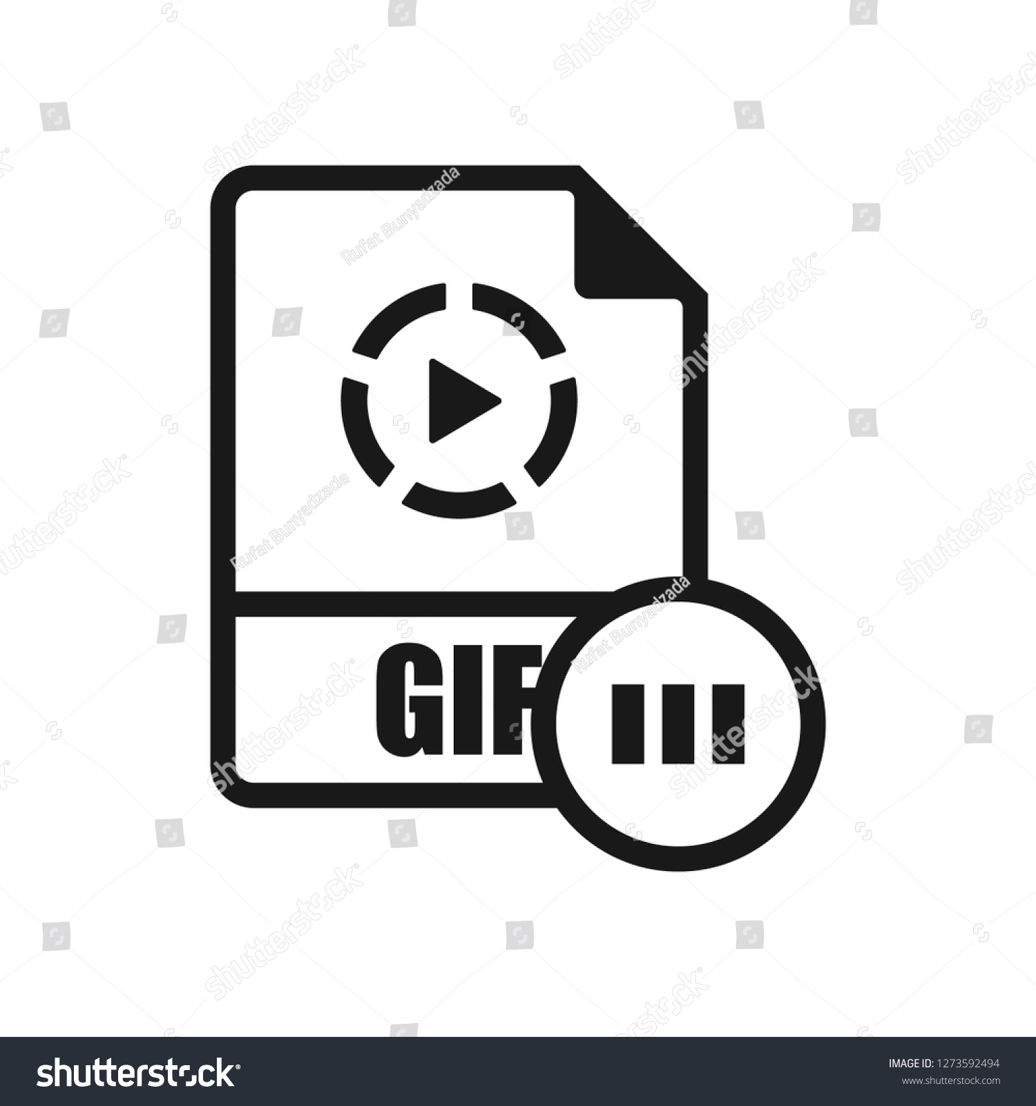 Gif Format Password Icon: vector de stock (libre de regalías ...