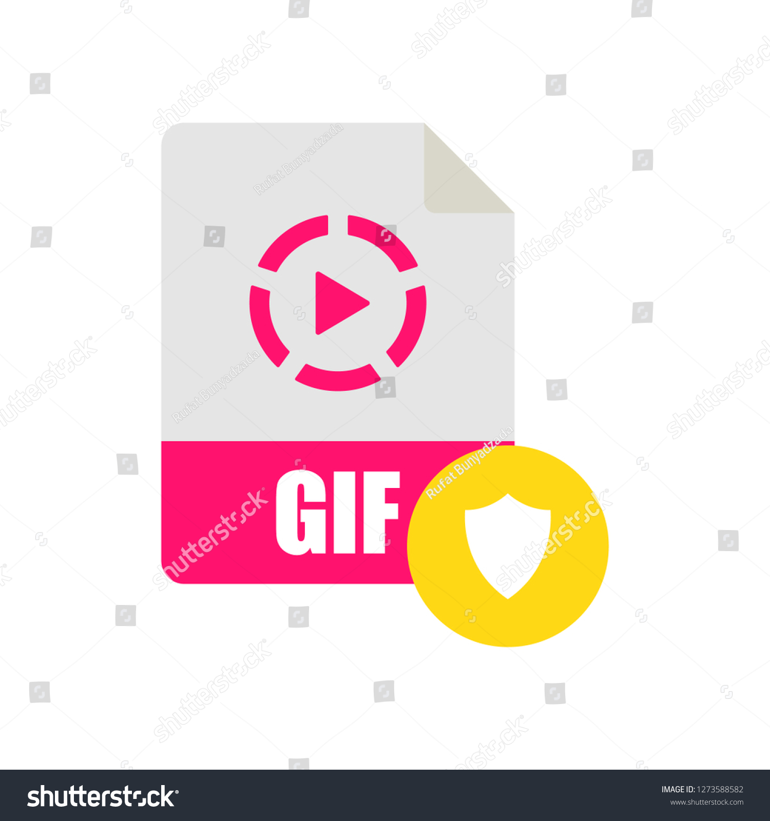 Gif Format Safe Icon Stock Vector (Royalty Free) 1273588582 | Shutterstock