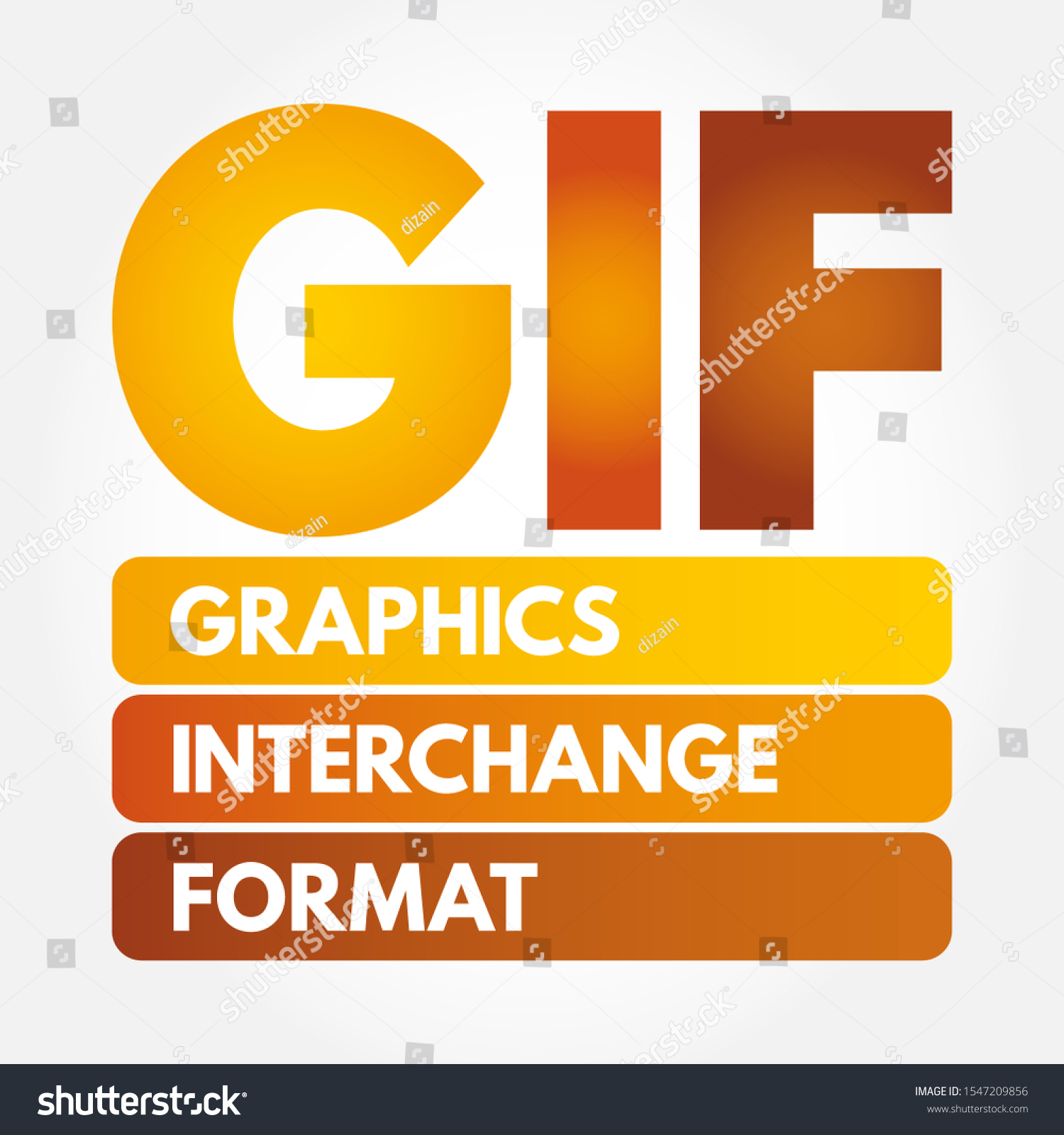 Gif Graphics Interchange Format Acronym Concept Stock Vector (Royalty ...