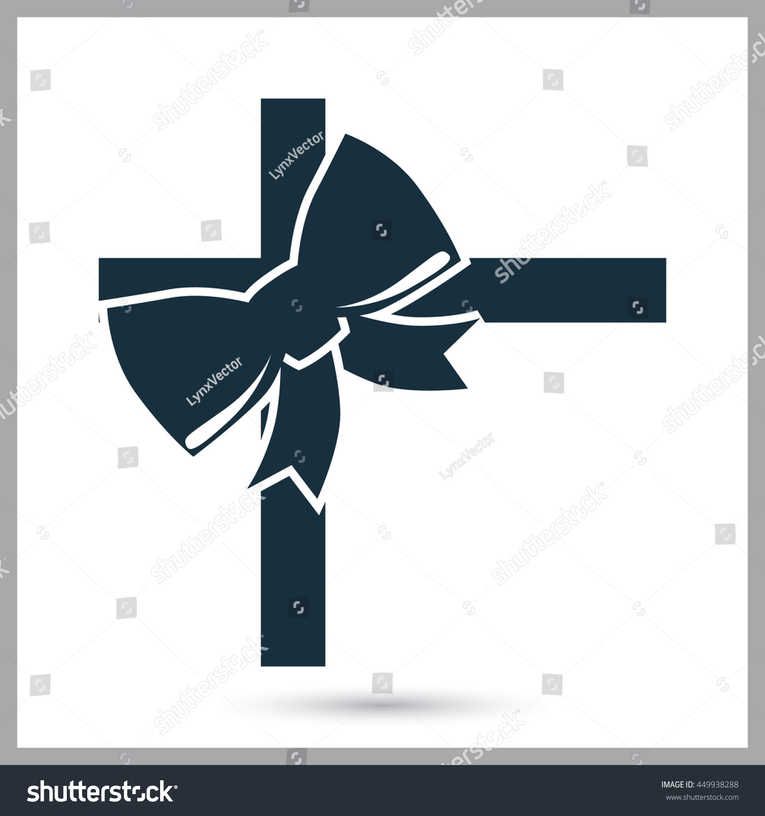 Gift Bow Icon On Background Stock Vector 449938288 - Shutterstock