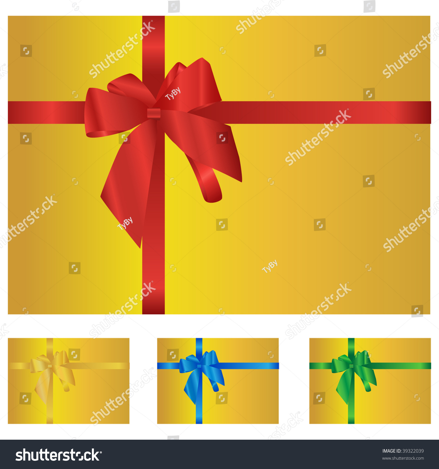 Gift Box Bow Vector Stock Vector (Royalty Free) 39322039 | Shutterstock