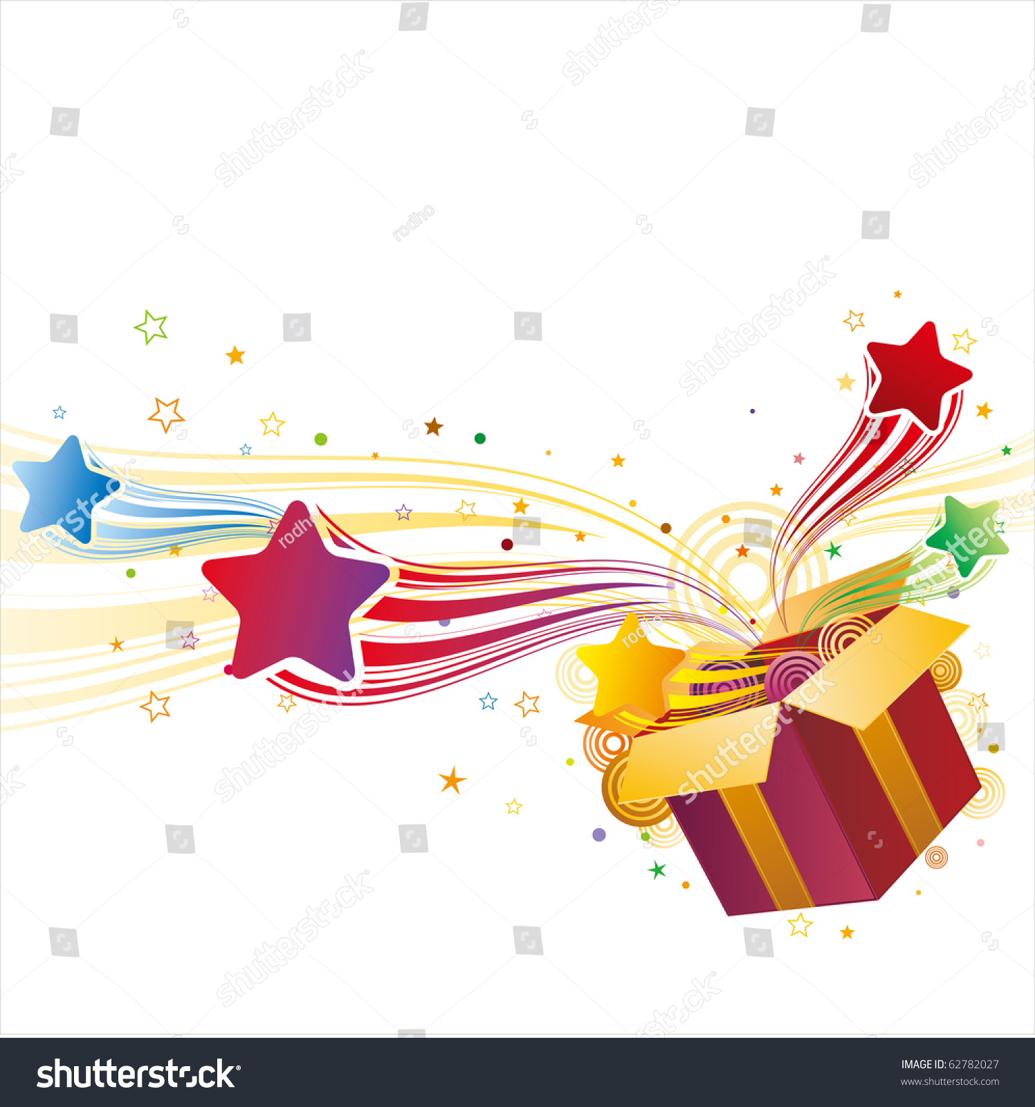 Gift Box Starvector Celebration Background Stock Vector (Royalty Free ...