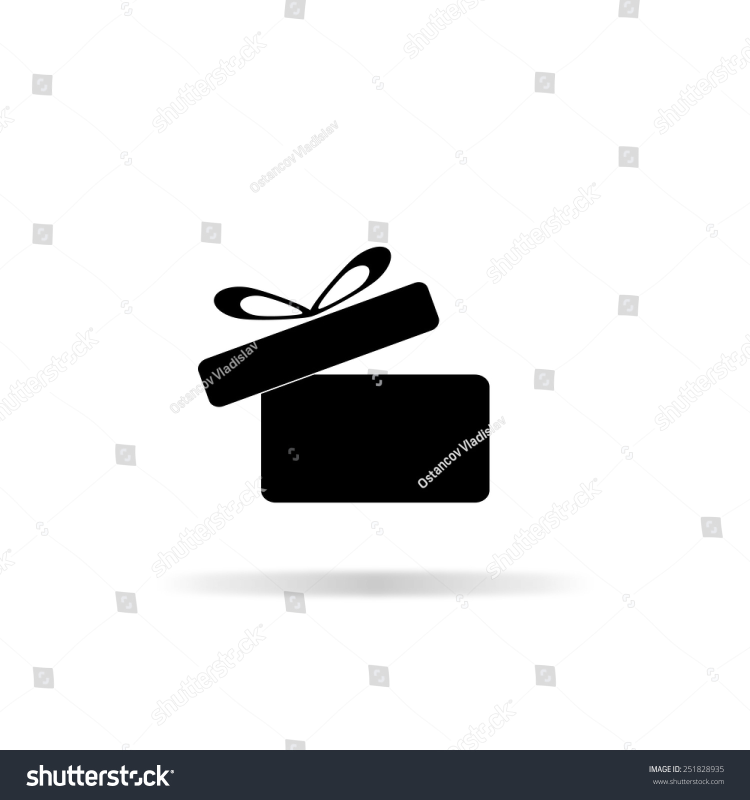 Gift Box Icon Black Vector Illustration Stock Vector (Royalty Free ...
