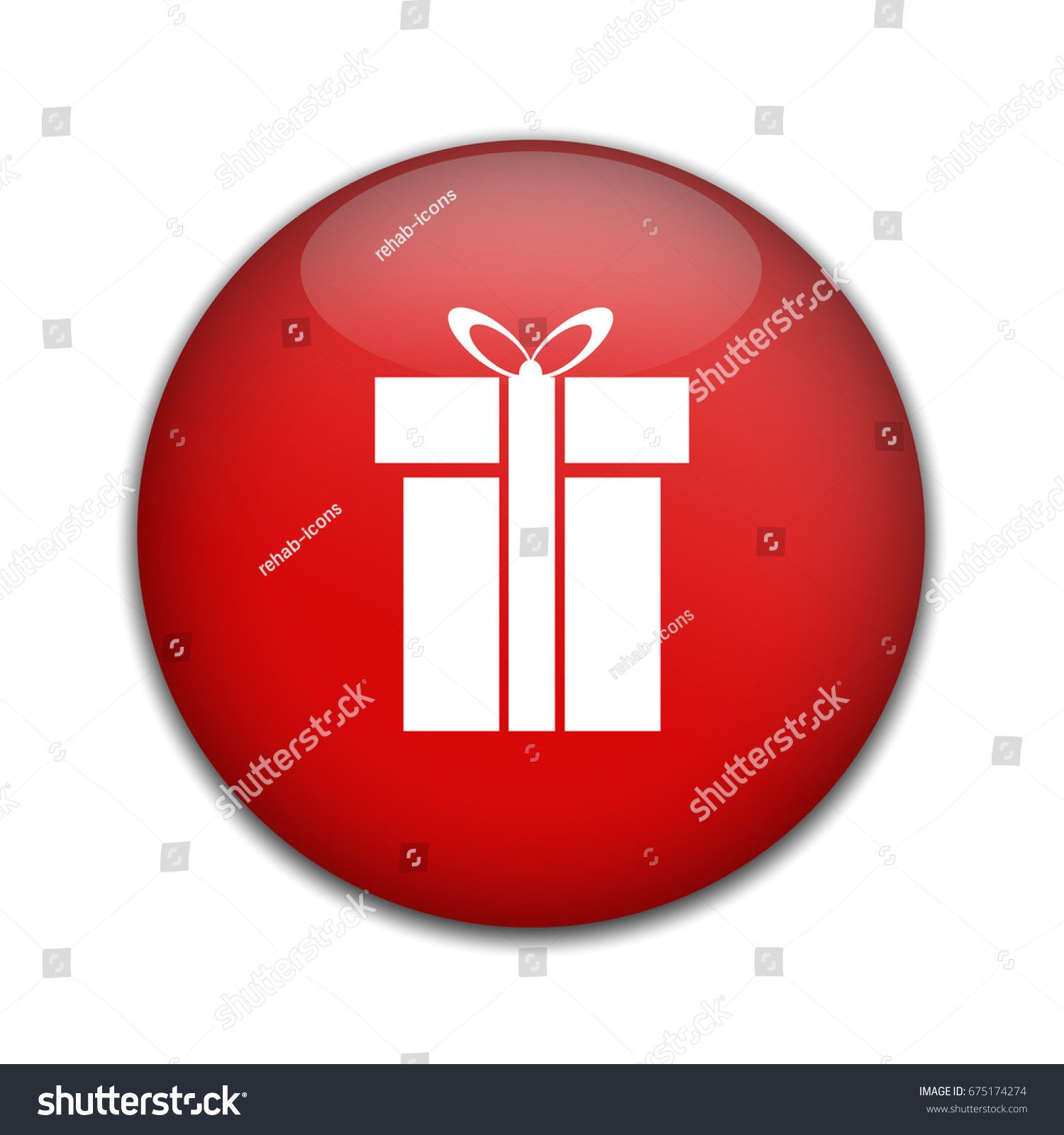 Gift Box Icon Present Symbol Stock Vector (Royalty Free) 675174274 ...