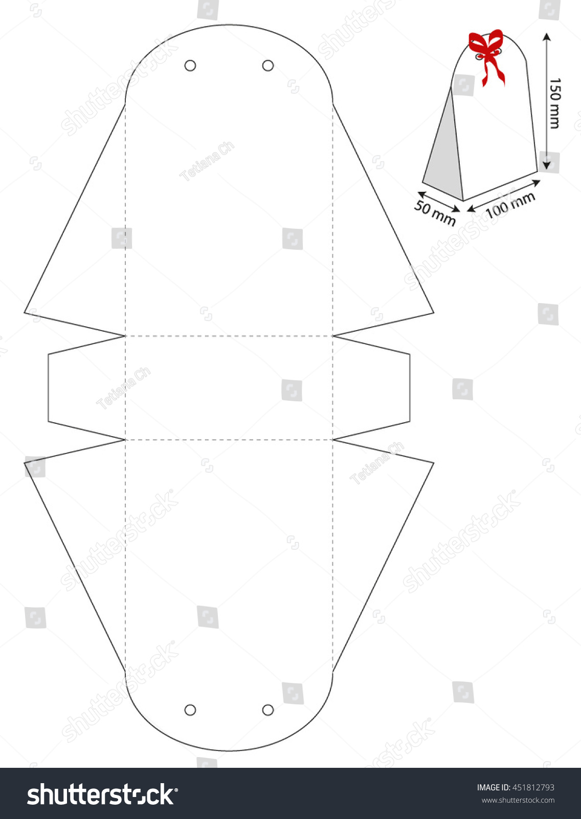Gift Box Template White Stock Vector (Royalty Free) 451812793