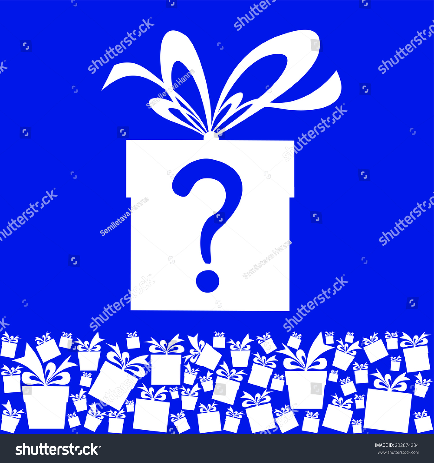 Gift Box Question Mark Vector Illustration: stockvector (rechtenvrij ...