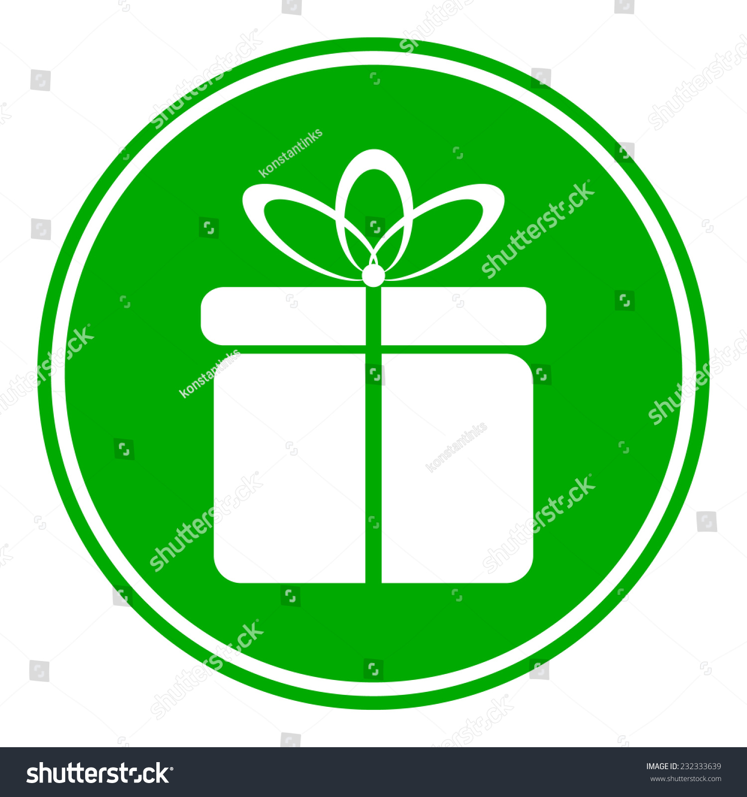 Gift Button On White Background Vector Stock Vector (Royalty Free ...