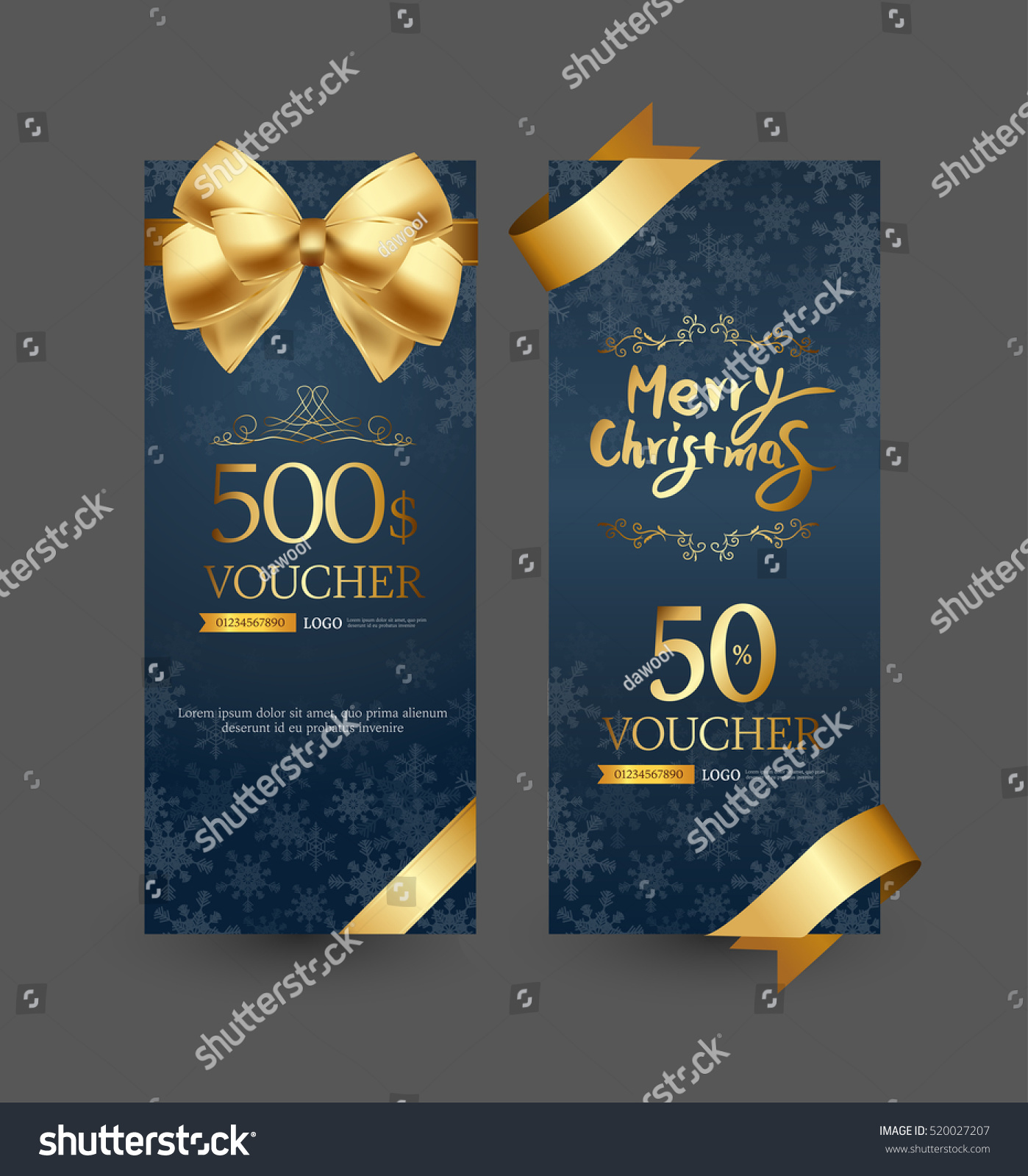 Gift Certificate Design Stock Vector (Royalty Free) 520027207 ...