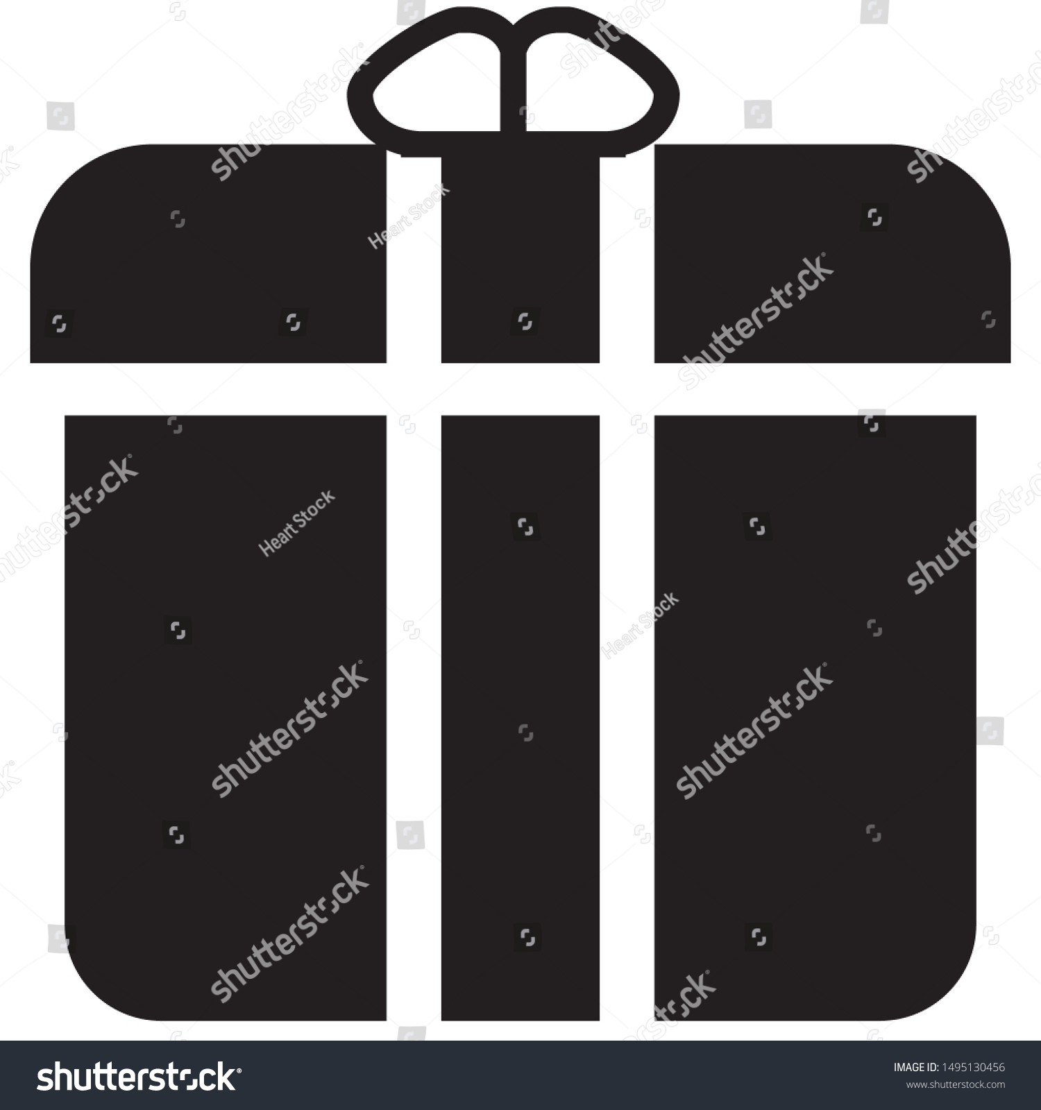 Gift Icon Black Vector Illustration Stock Vector (Royalty Free ...