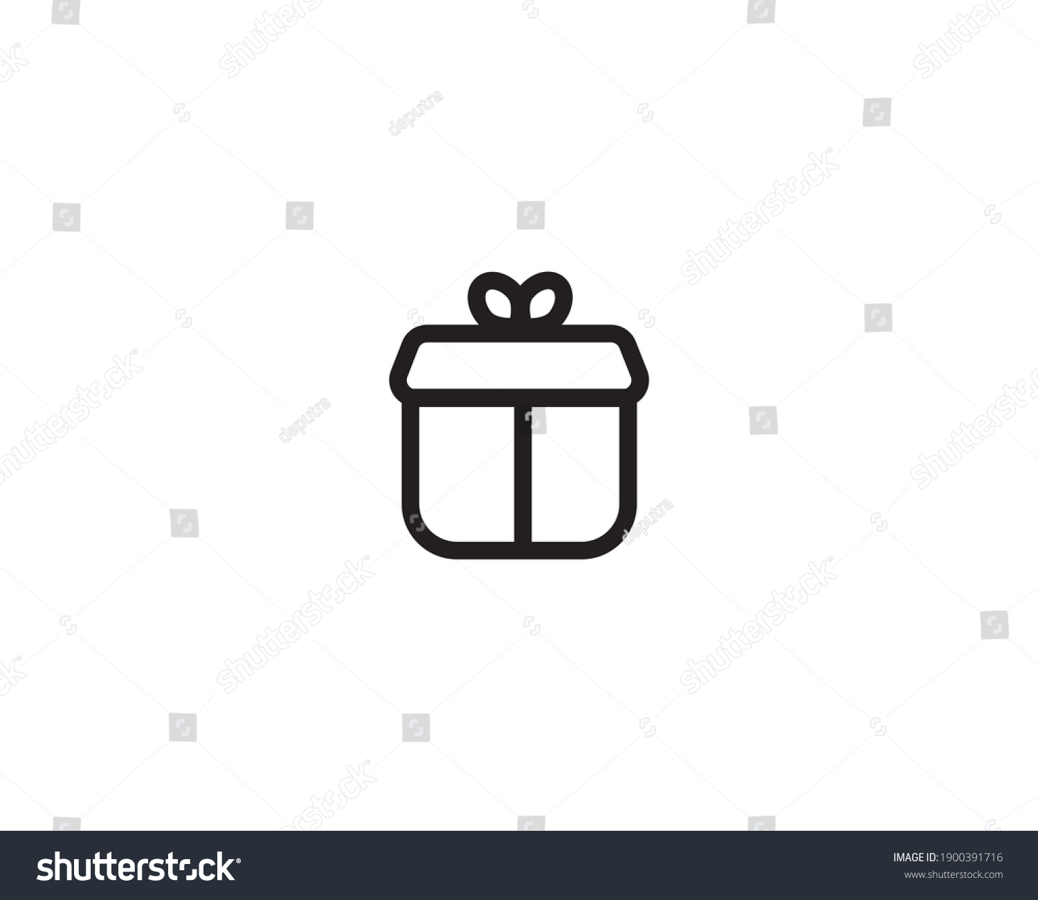 Gift Icon Gift Icon Illustrator Stock Vector (Royalty Free) 1900391716 ...