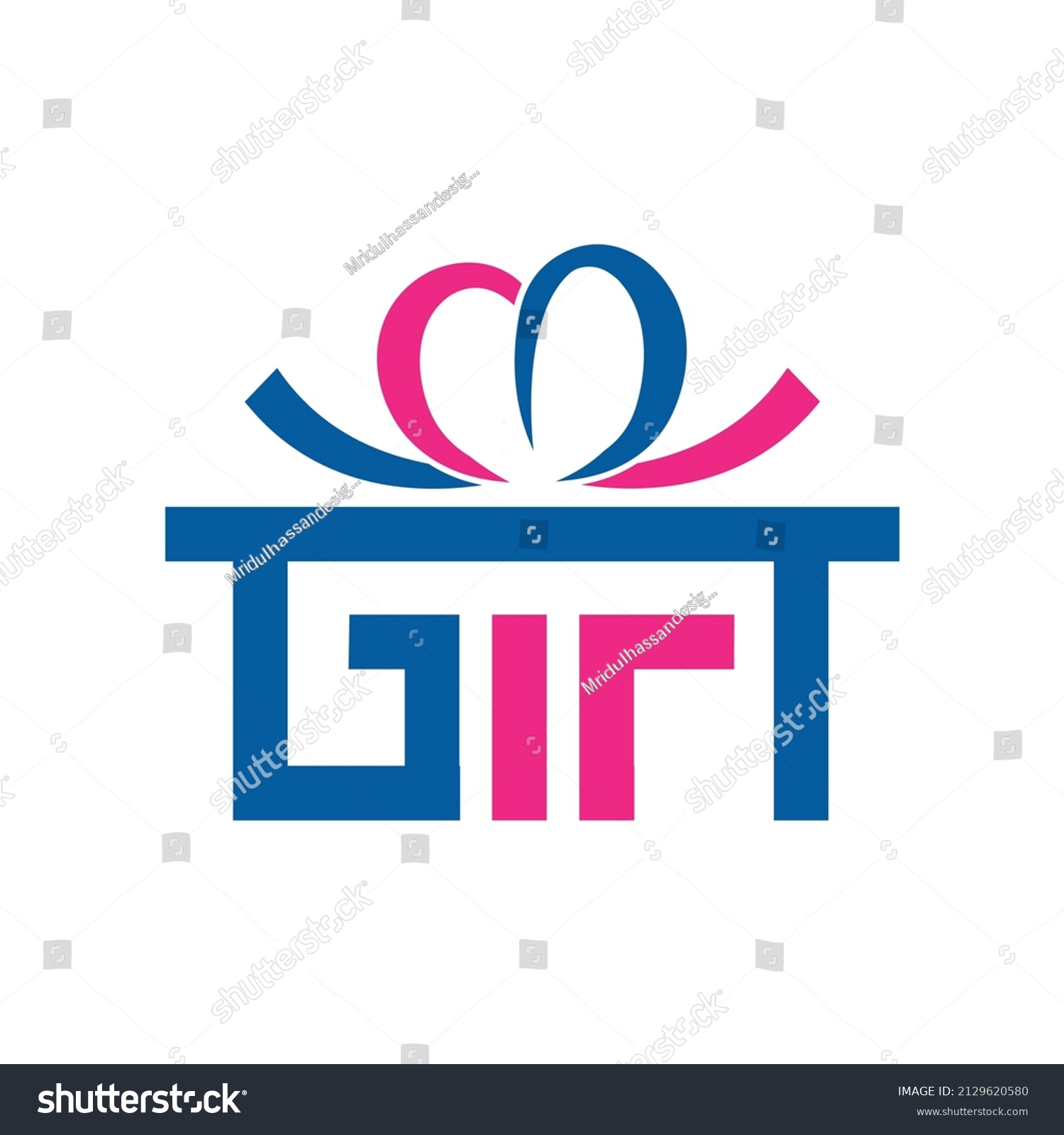 Gift Letter Creative Typography Logo Design Stock Vector (Royalty Free ...