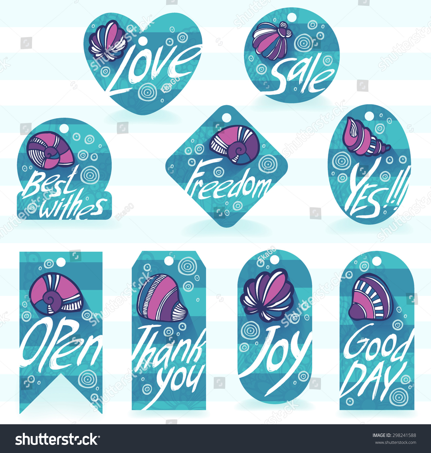 Gift Tags Set Design Vector Art Stock Vector 298241588 - Shutterstock