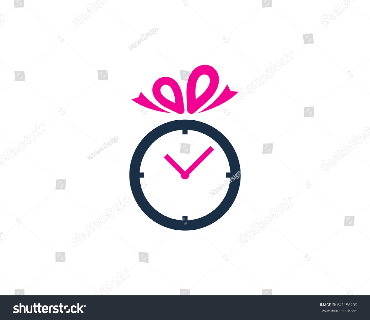 Gift Time Icon Logo Design Element Stock Vector (Royalty Free) 641156209