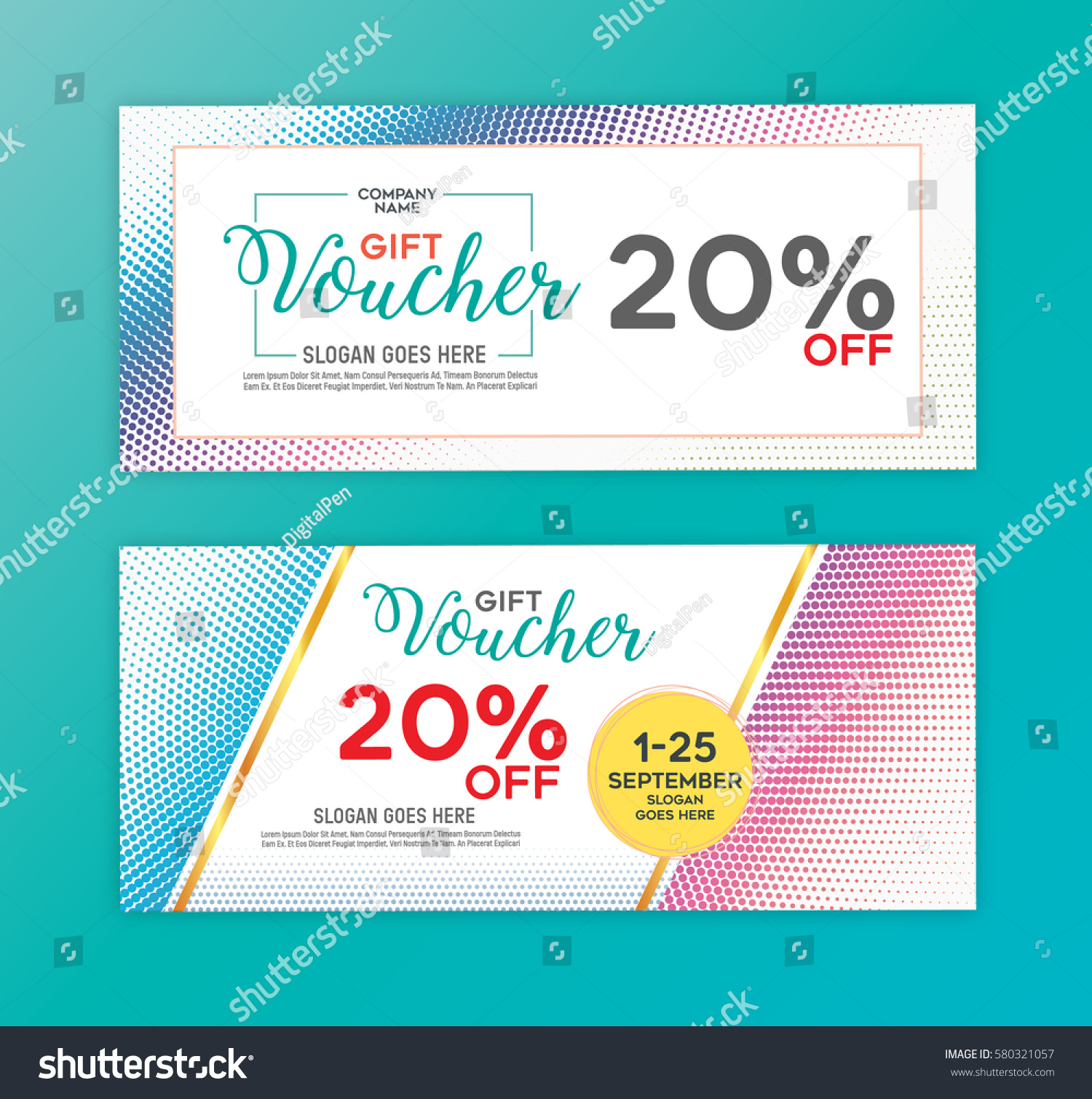 Gift Voucher Design Templatedesigned Elegance Stock Vector (Royalty ...