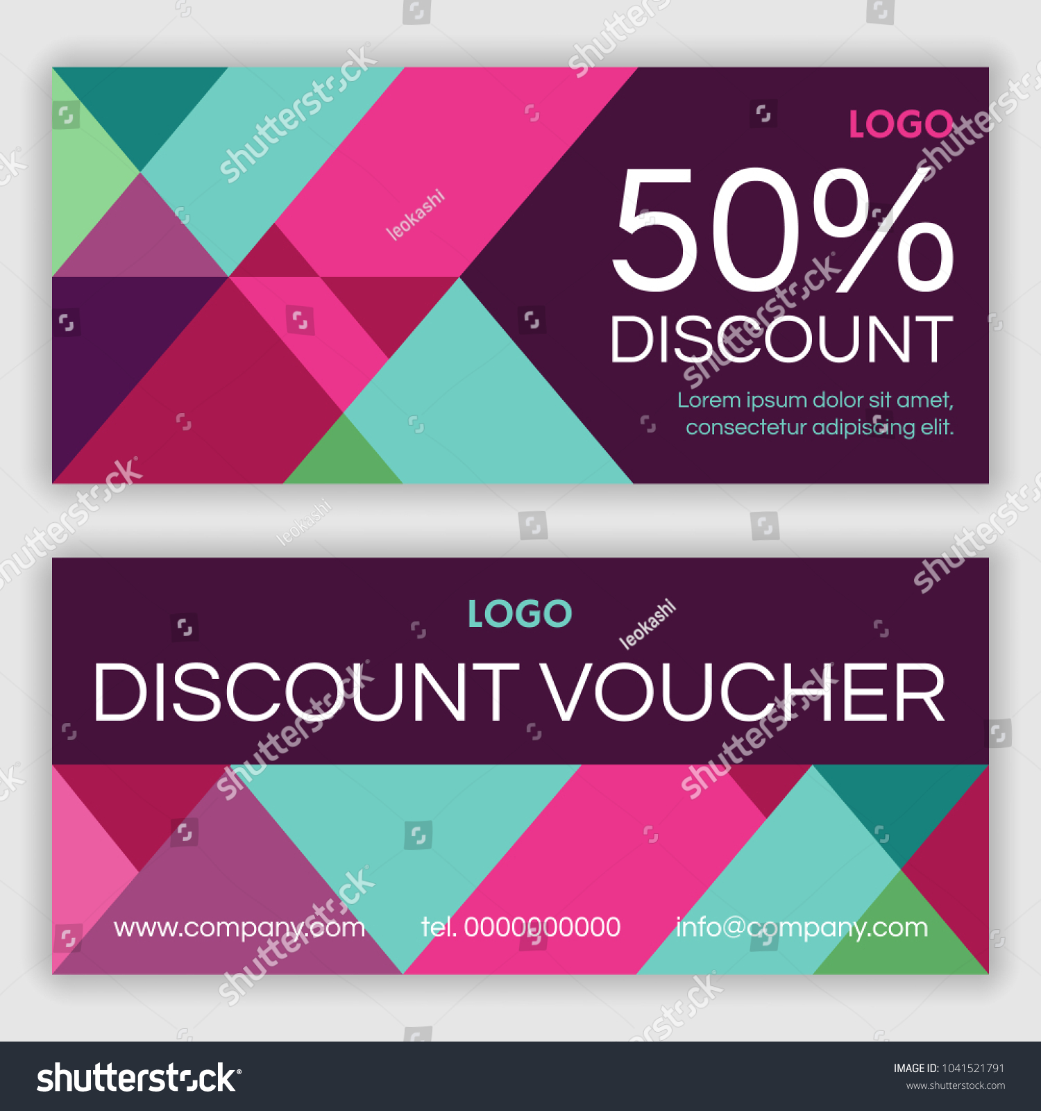 Gift Voucher Template Vector Illustration Stock Vector (Royalty Free ...
