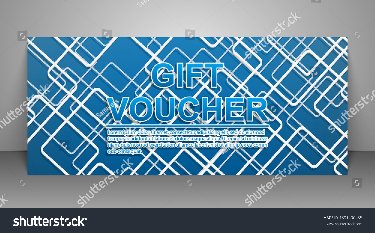 Gift Voucher Template Vector Illustration Stock Vector (Royalty Free ...