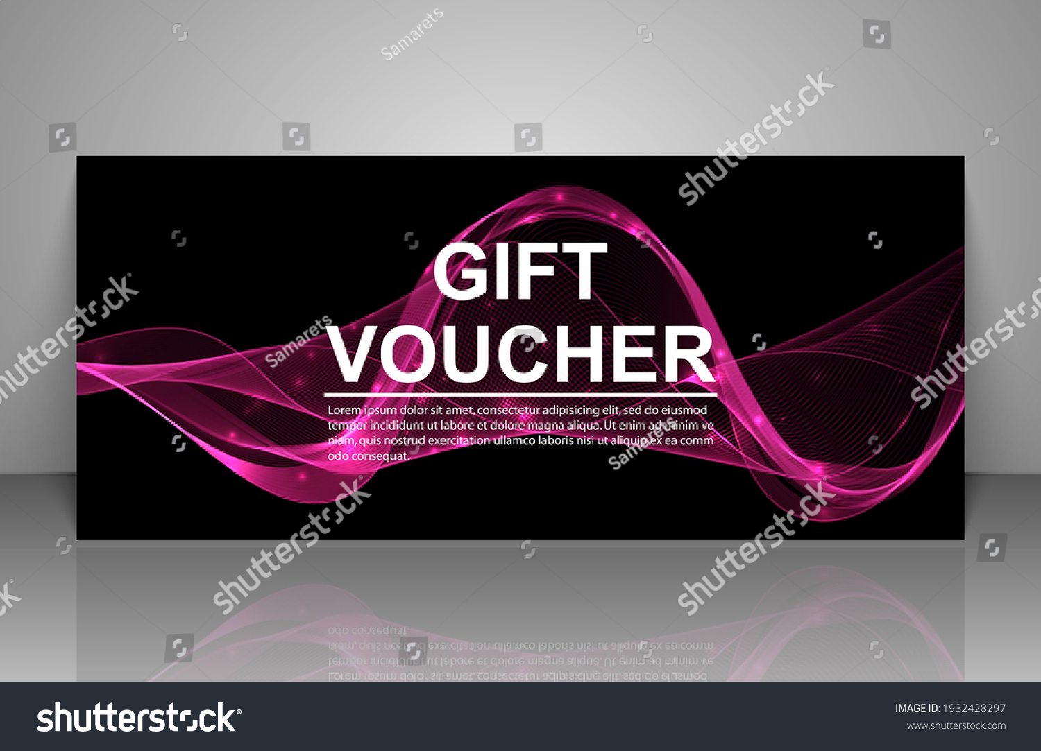Gift Voucher Template Vector Illustration Stock Vector (Royalty Free ...