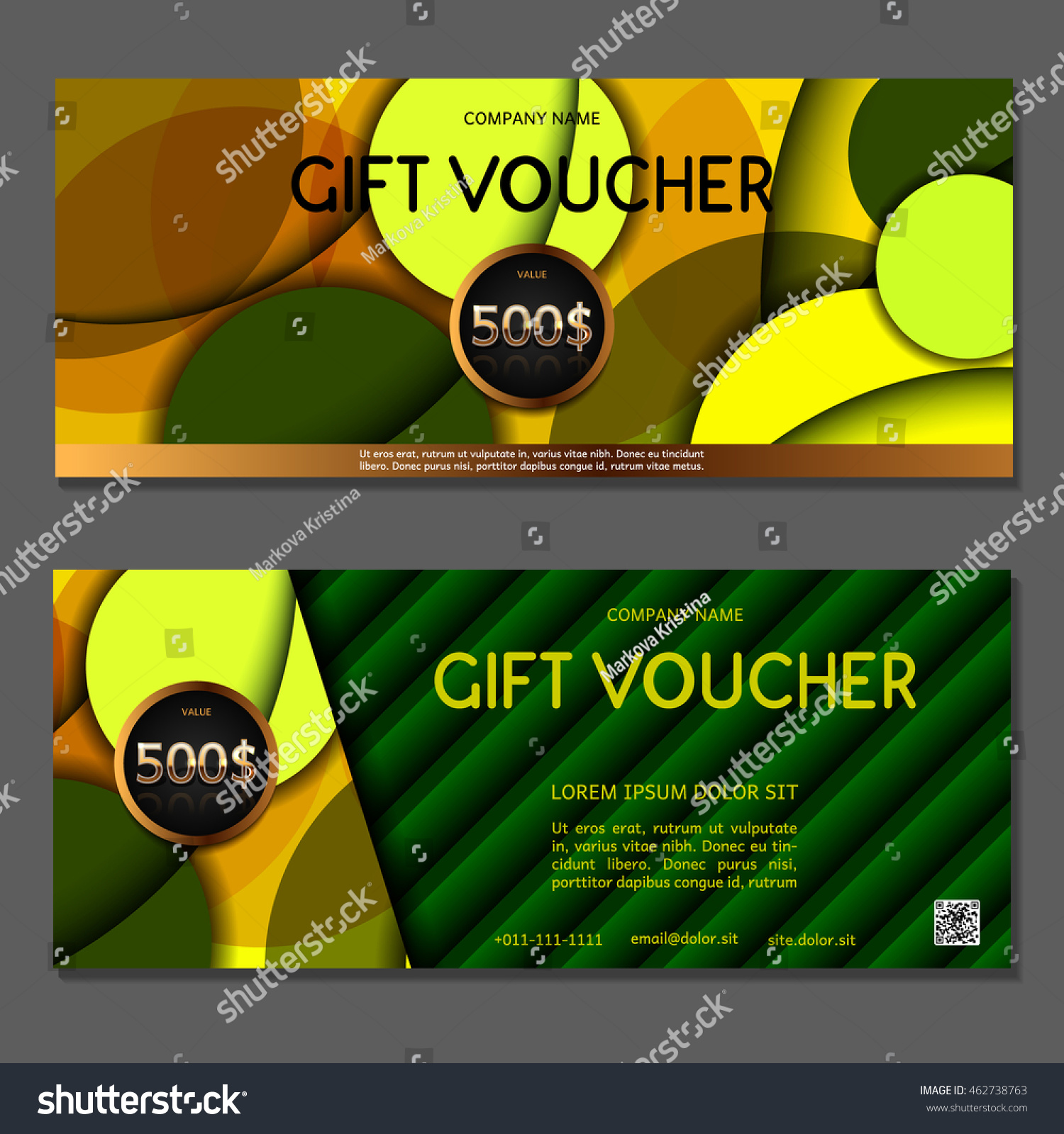 Gift Voucher Vector Illustration Stock Vector (Royalty Free) 462738763 ...