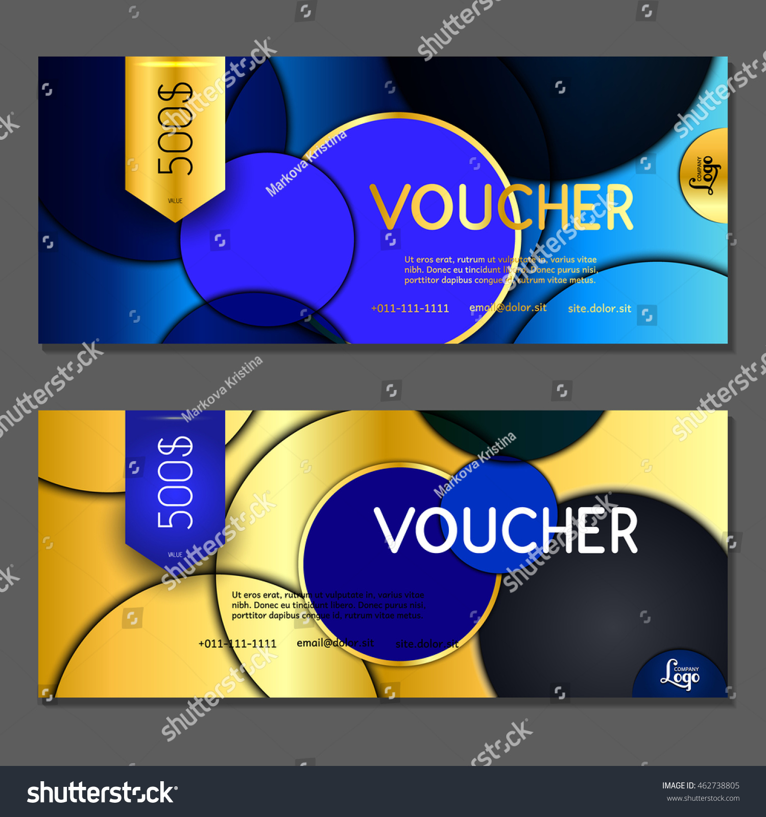Gift Voucher Vector Illustration Stock Vector (Royalty Free) 462738805 ...