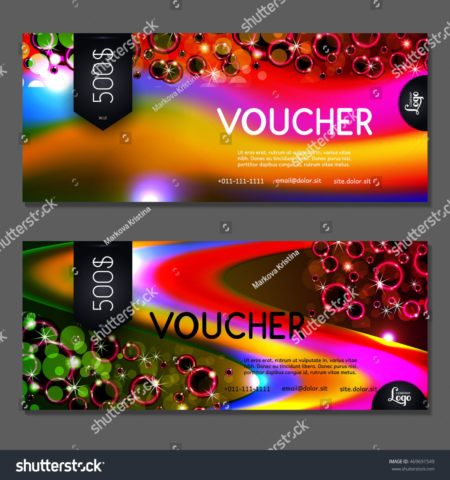 Gift Voucher Vector Illustration Stock Vector (Royalty Free) 469691549 ...