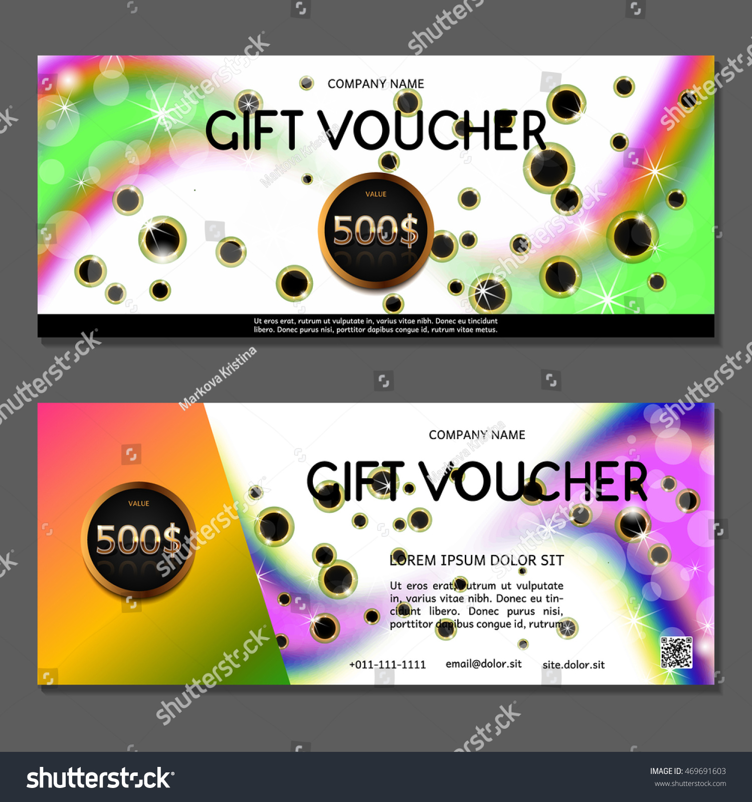 Gift Voucher Vector Illustration Stock Vector (Royalty Free) 469691603 ...