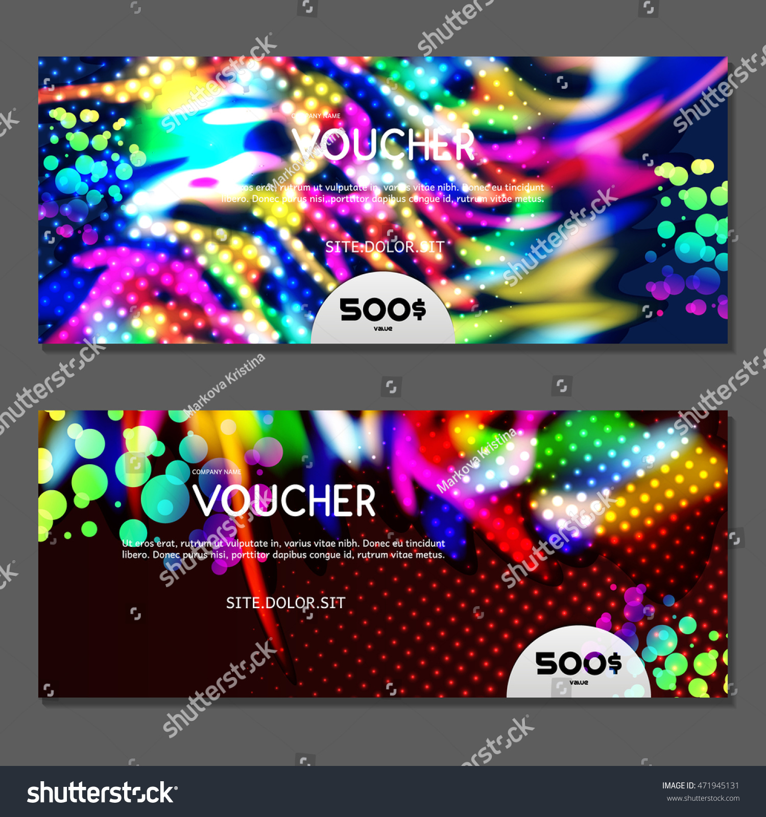 Gift Voucher Vector Illustration Stock Vector (Royalty Free) 471945131 ...