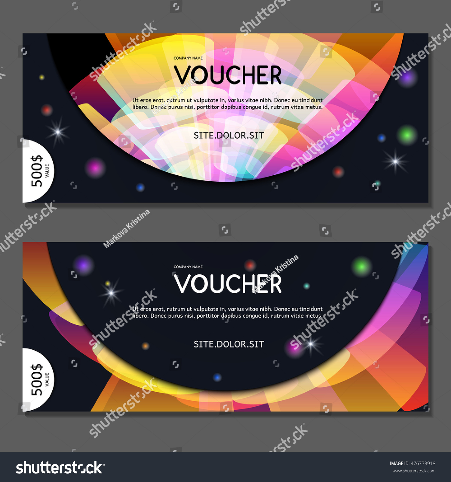 Gift Voucher Vector Illustration Stock Vector (Royalty Free) 476773918 ...