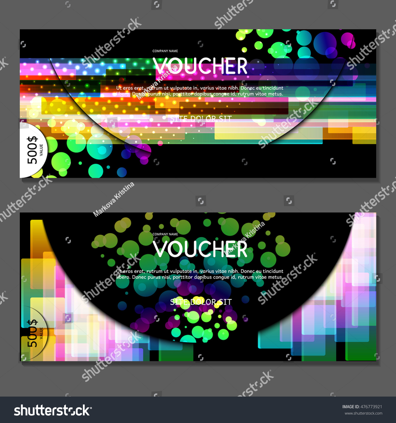Gift Voucher Vector Illustration Stock Vector (Royalty Free) 476773921 ...