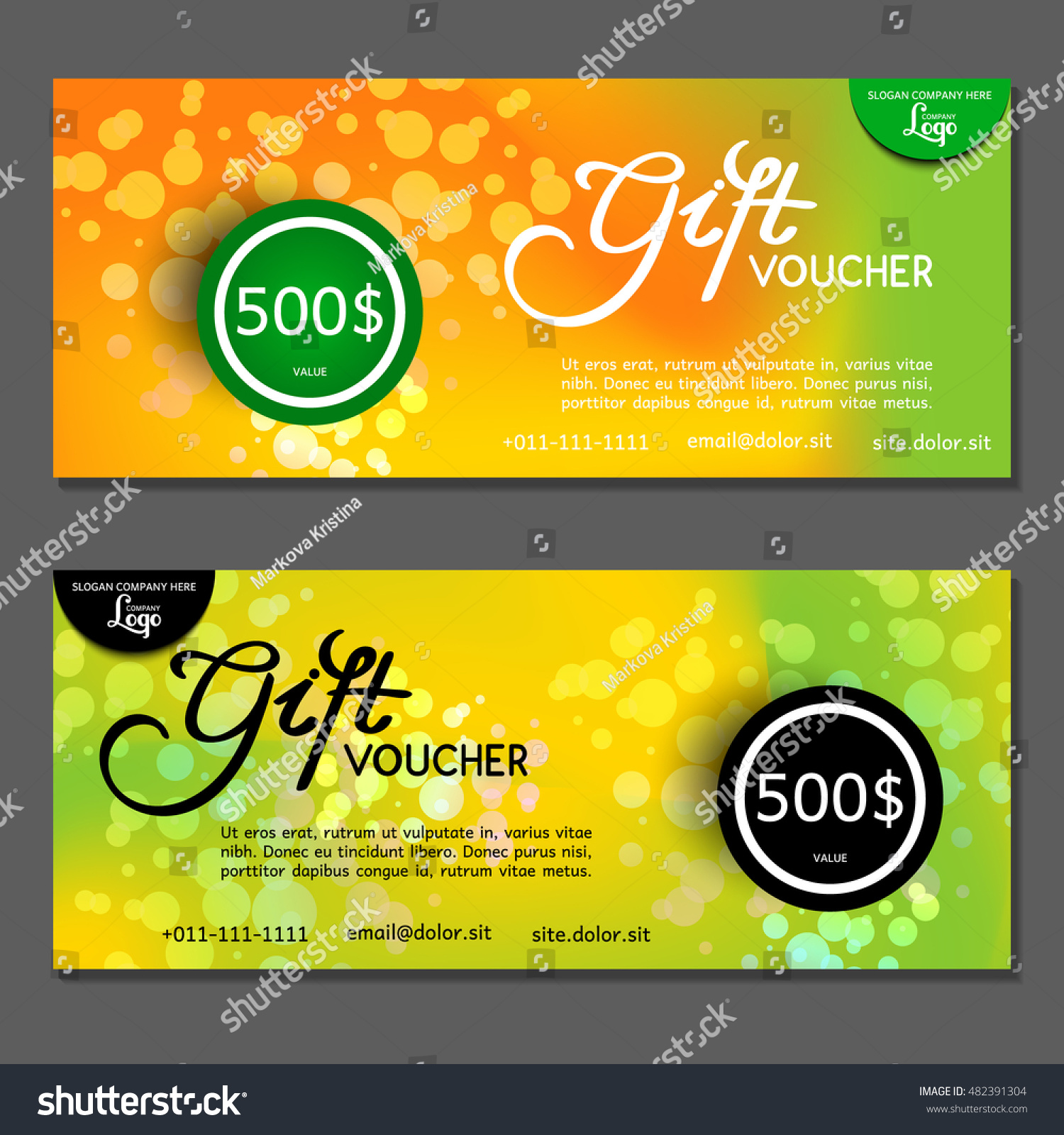Gift Voucher Vector Illustration Stock Vector (Royalty Free) 482391304 ...