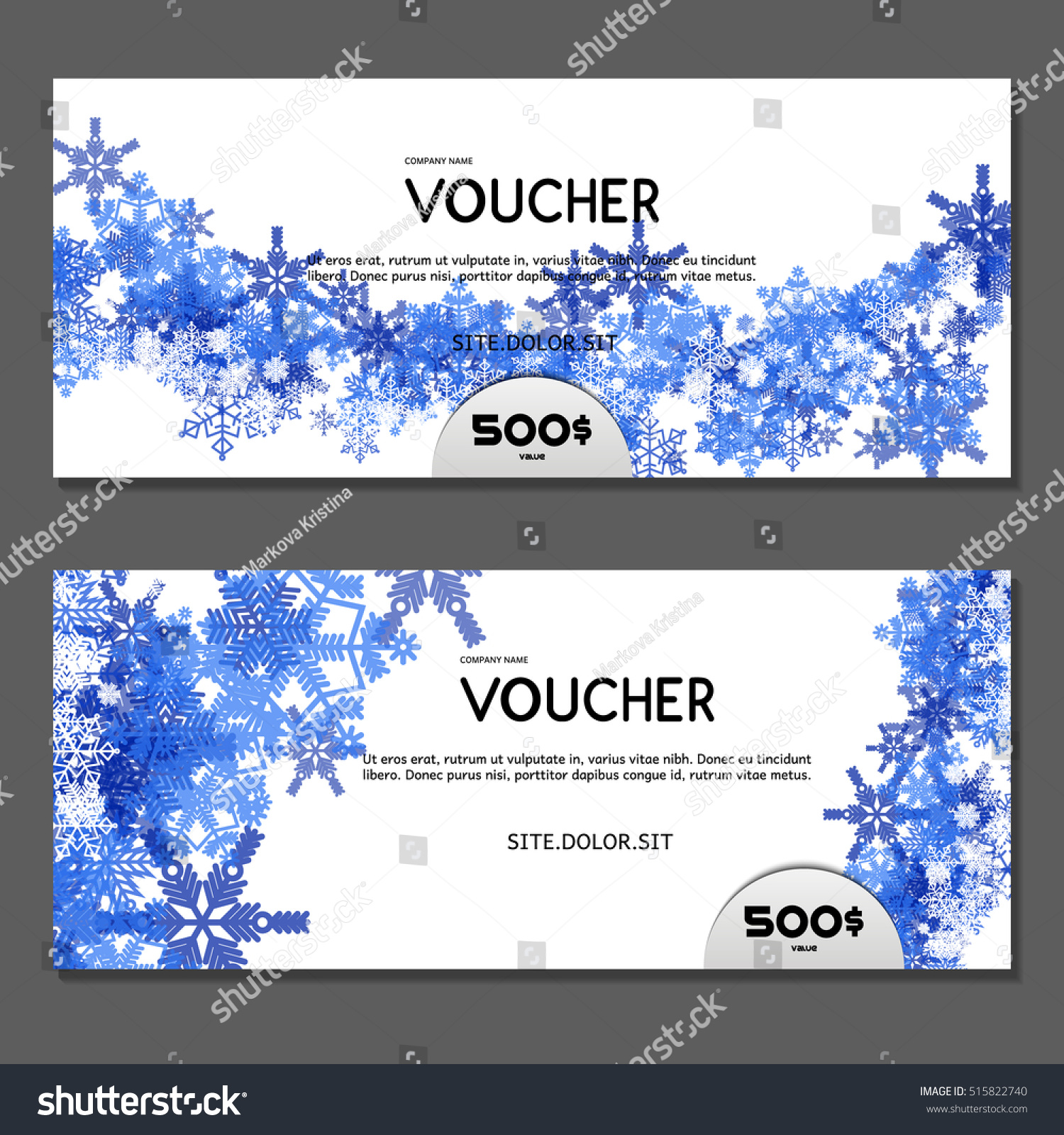 Gift Voucher Vector Illustration Stock Vector (Royalty Free) 515822740 ...