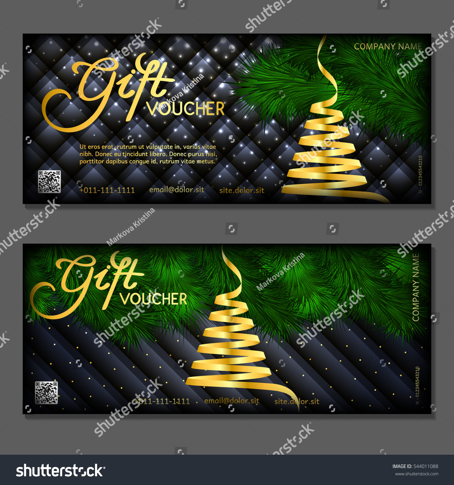 Gift Voucher Vector Illustration Stock Vector (Royalty Free) 544011088 ...