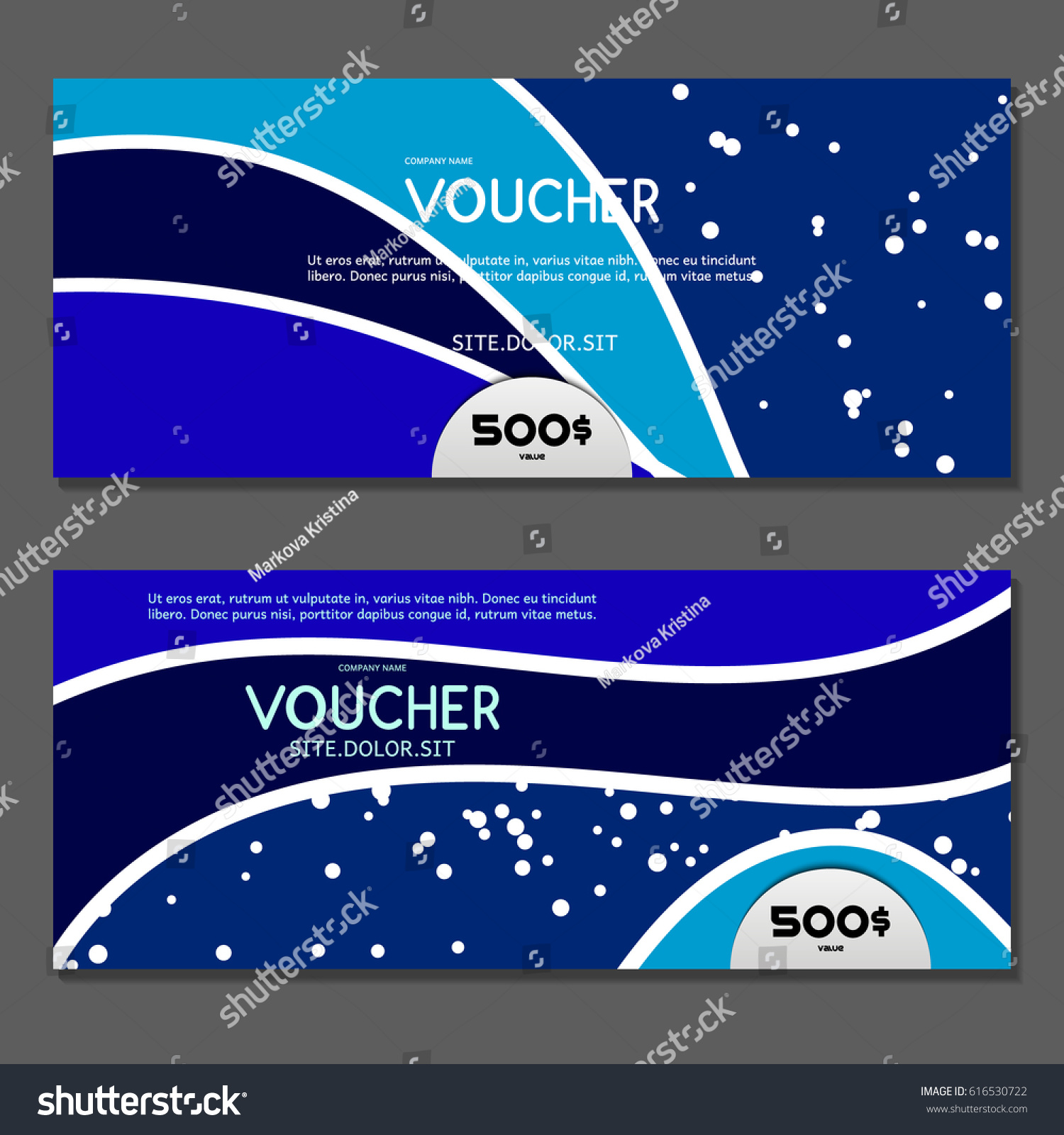 Gift Voucher Vector Illustration Stock Vector (Royalty Free) 616530722 ...