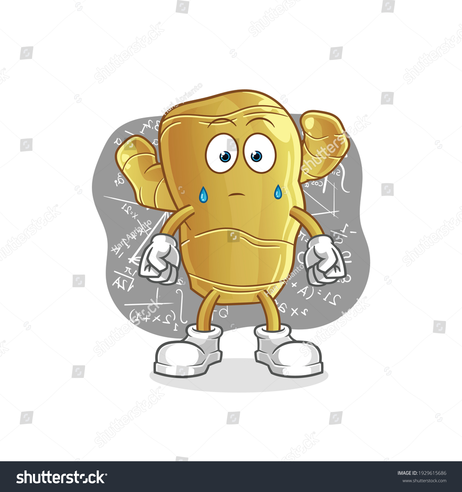 Ginger Thinking Hard Vector Cartoon Character Stock Vector (Royalty ...
