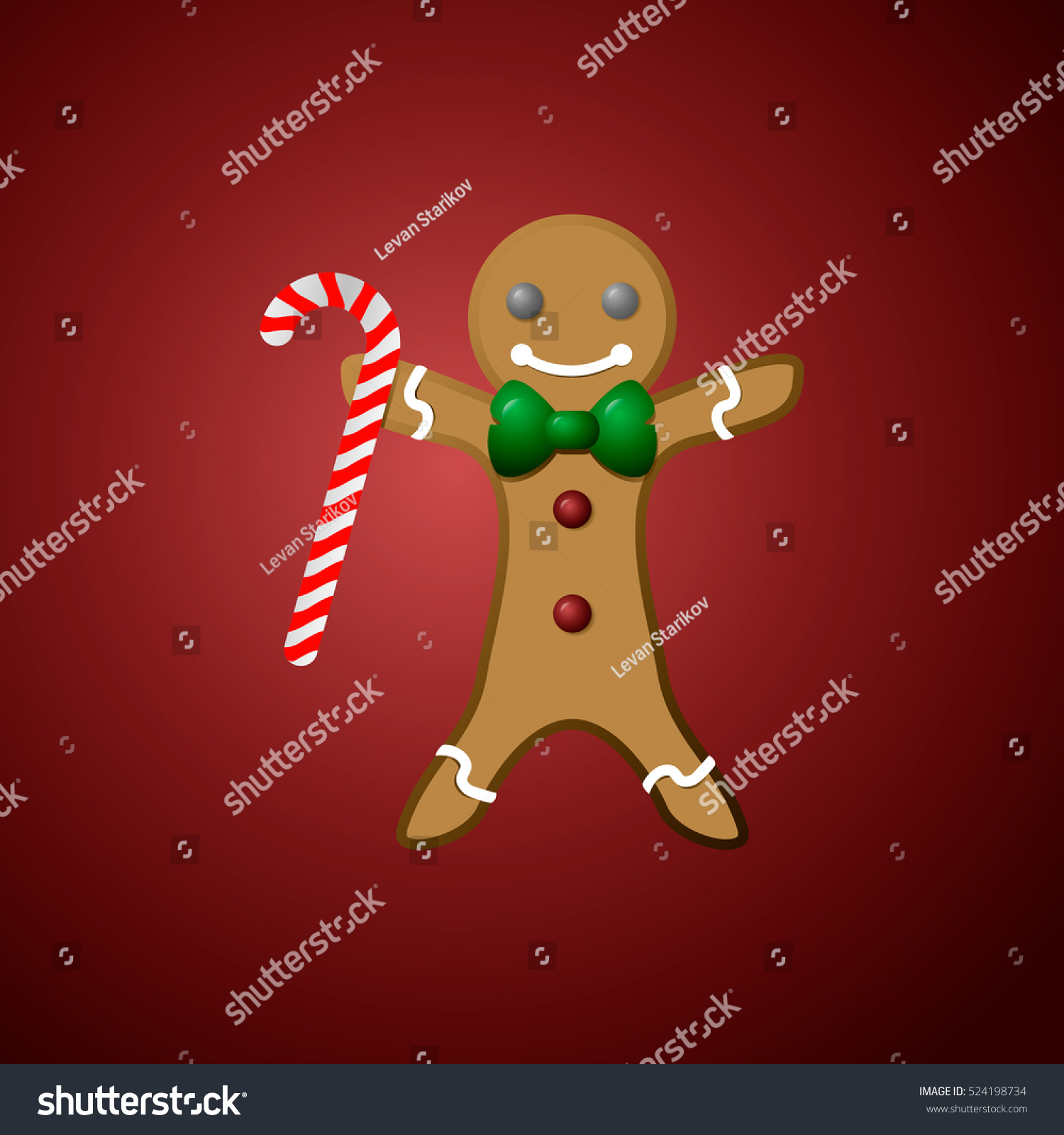 Gingerbread Man Stock Vector (Royalty Free) 524198734 | Shutterstock
