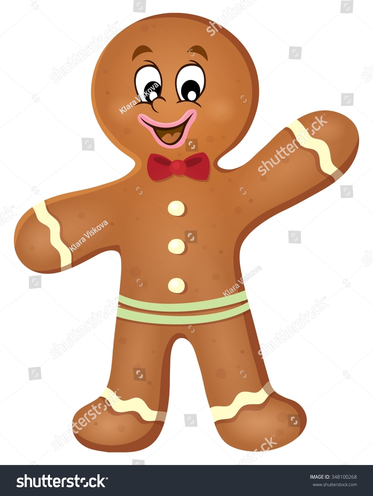 Gingerbread Man Theme Image 1 Eps10 Stock Vector (Royalty Free) 348100268