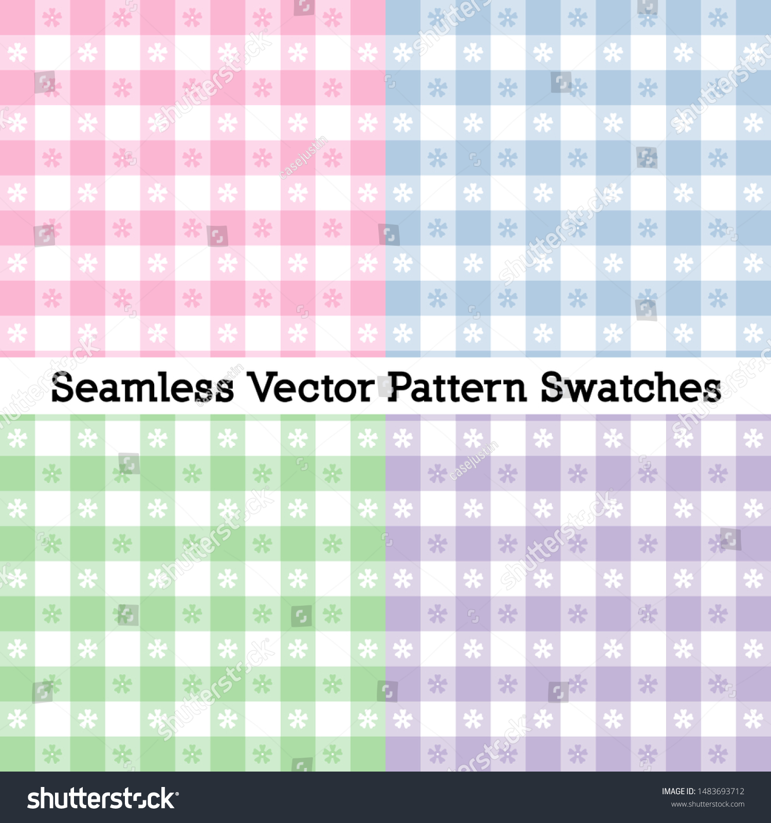 Gingham Seamless Check Patterns Vector File Stock Vector (Royalty Free ...
