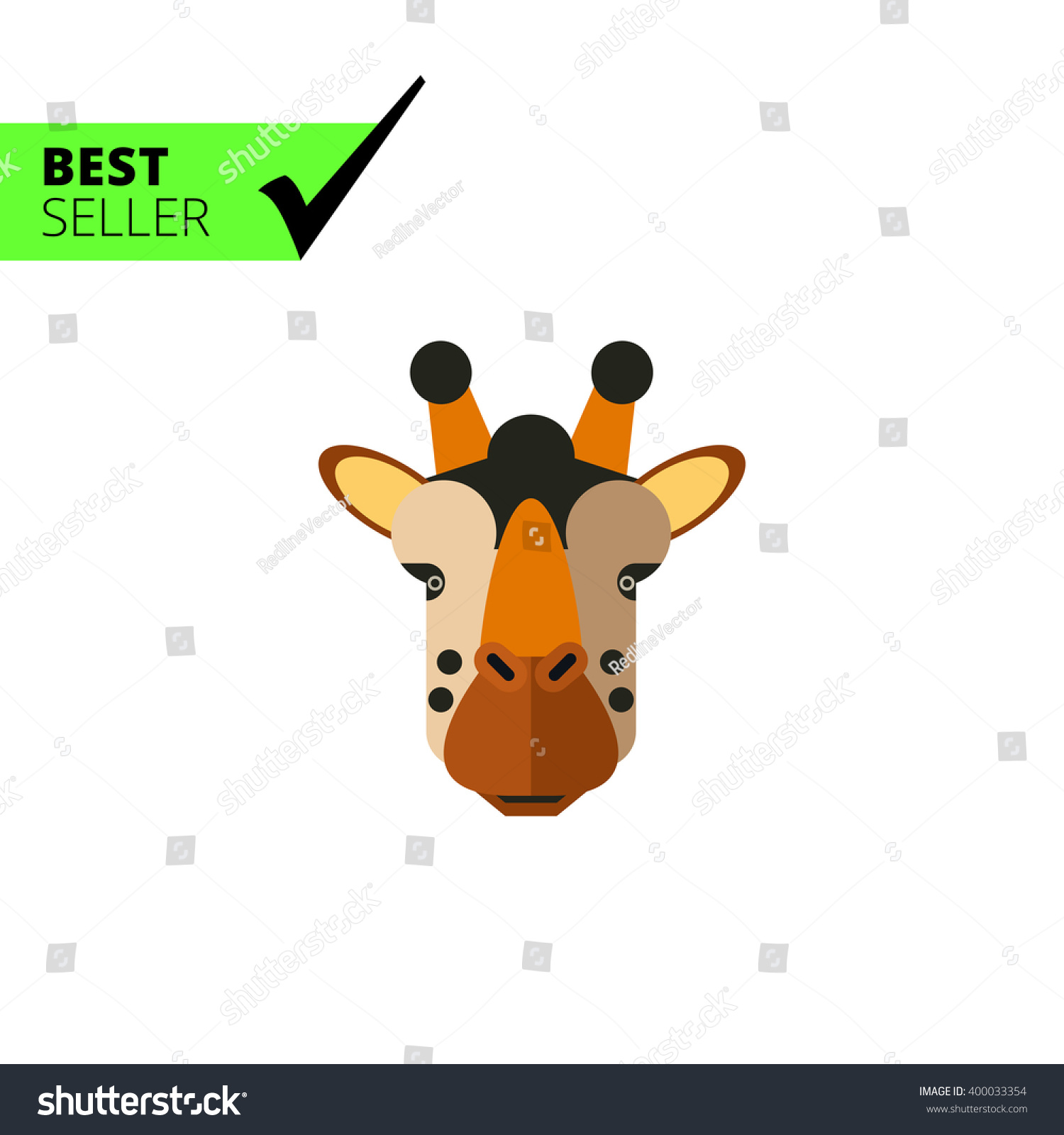 Giraffe Head Icon Stock Vector (Royalty Free) 400033354 | Shutterstock