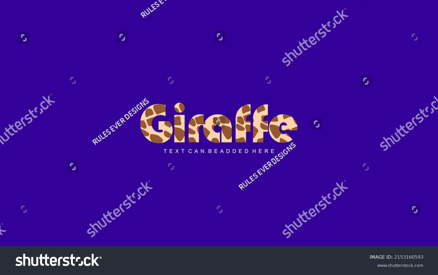 Giraffe Skin Vector Style Font Stock Vector (Royalty Free) 2153160593 ...