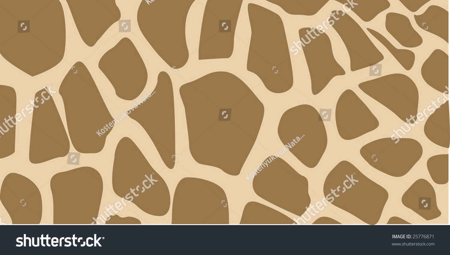 Giraffe Wild Brown Marking Vector Illustration Stock Vector (Royalty ...
