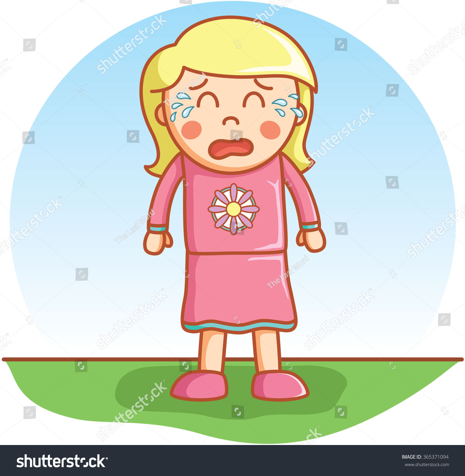 Girl Crying Stock Vector (Royalty Free) 365371094