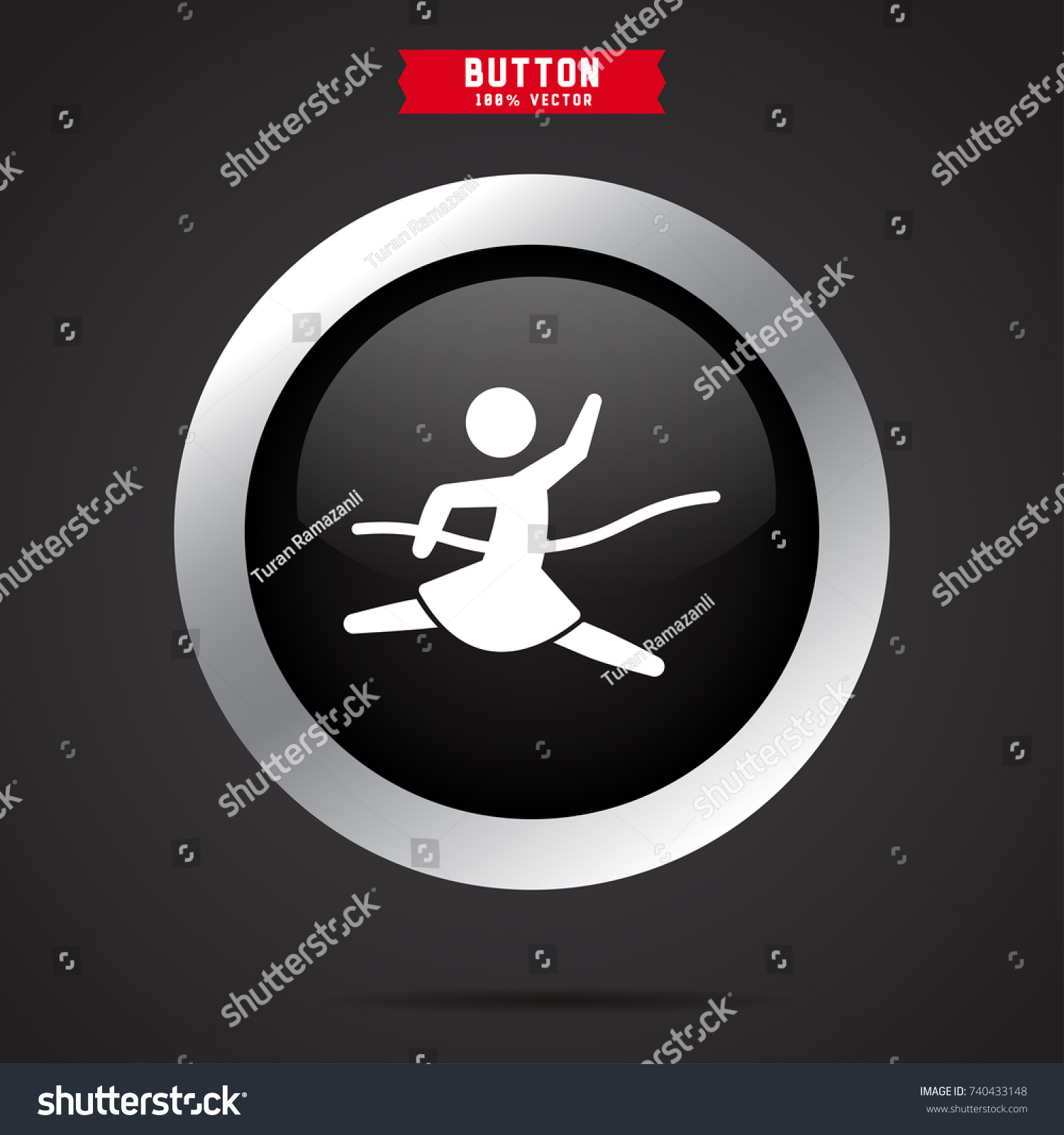 Girl Dancing Icon Stock Vector (Royalty Free) 740433148